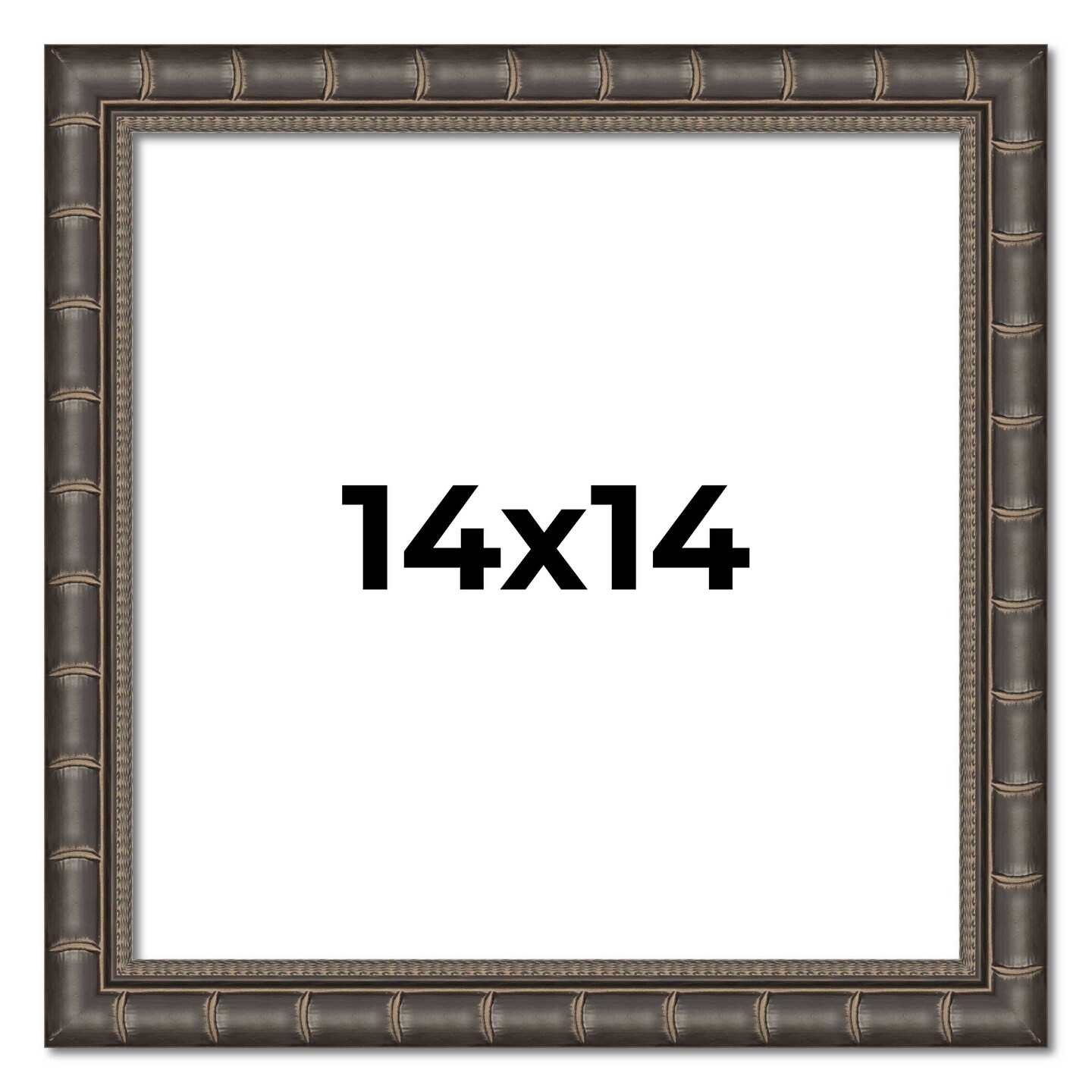 14x14 Modern Bamboo Picture Frame with UV-Resistant Acrylic & Acid Free ...