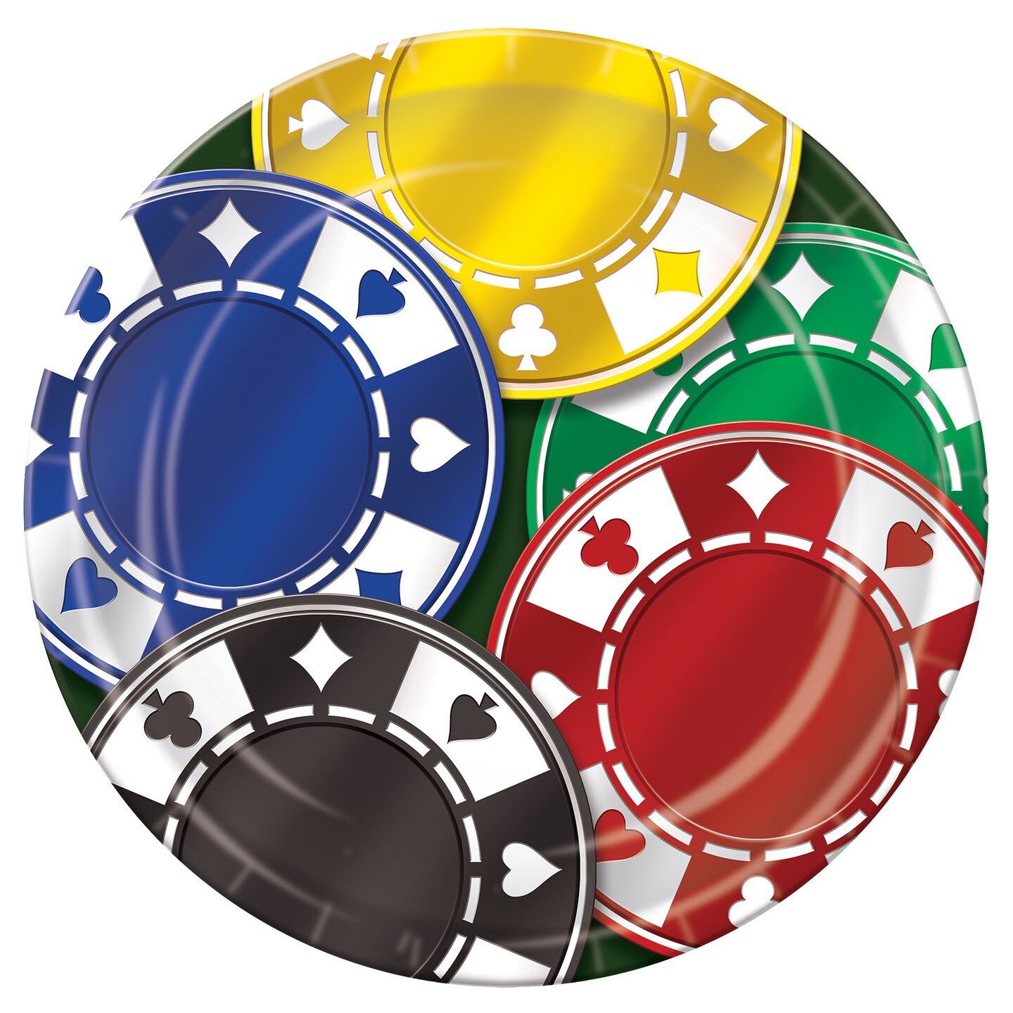 Poker Chip Plates - Stylish and Durable (Pack of 12) | Michaels