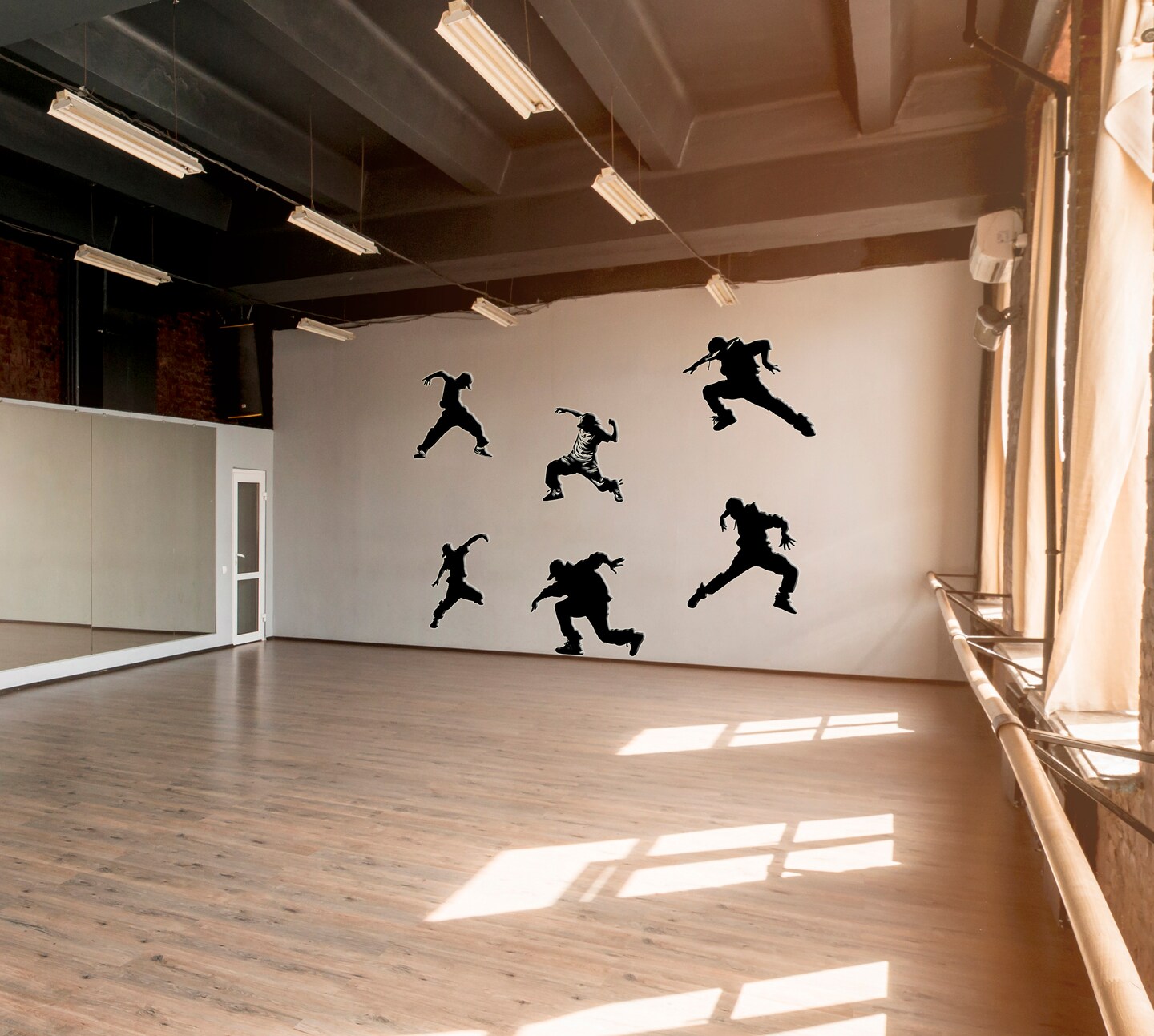 Hip Hop Dancers Wall Decals - Set of Dancers Decal, Contemporary Dancer ...