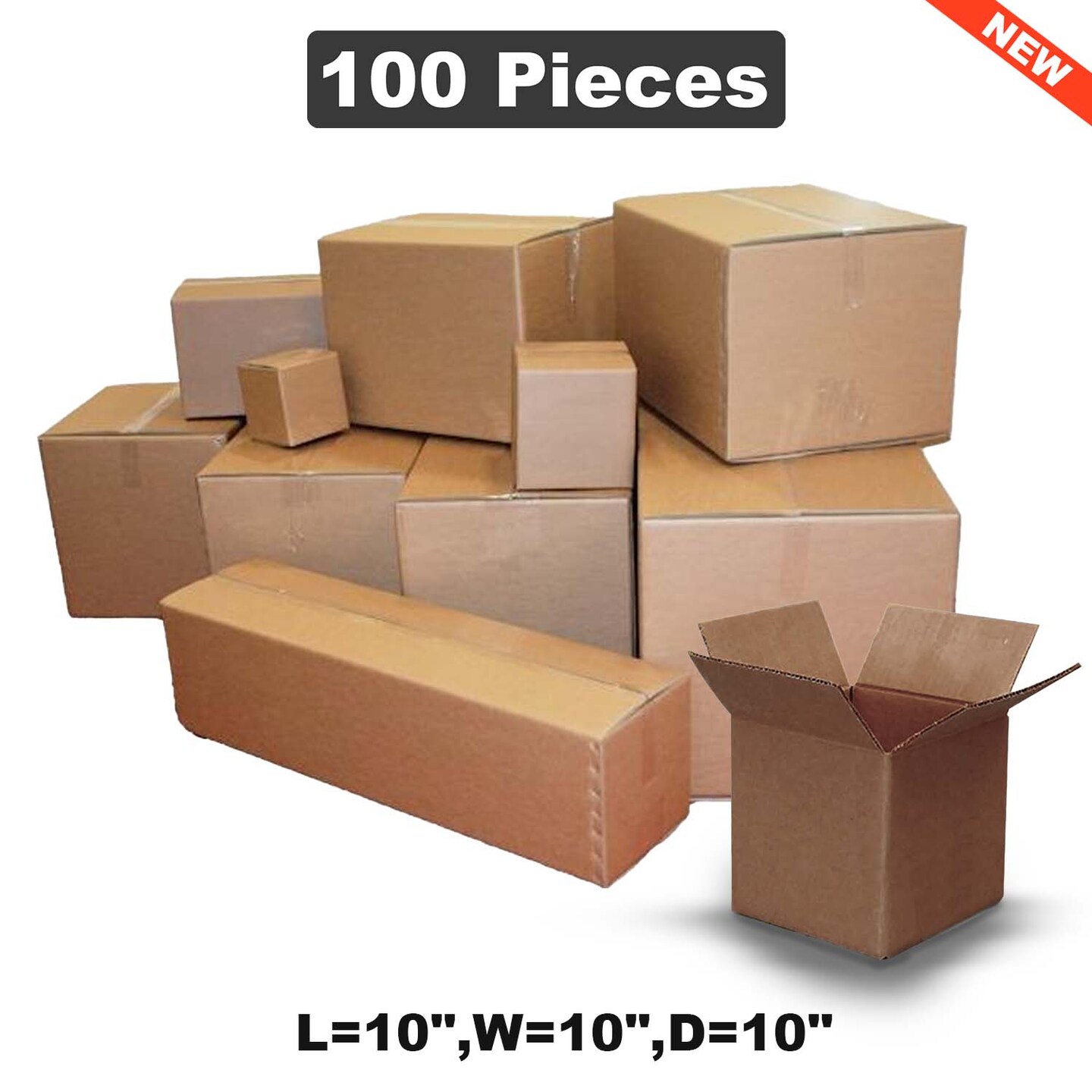 Compact Shipping & Packing Boxes L-10",W-10",D-10" for Efficient and ...