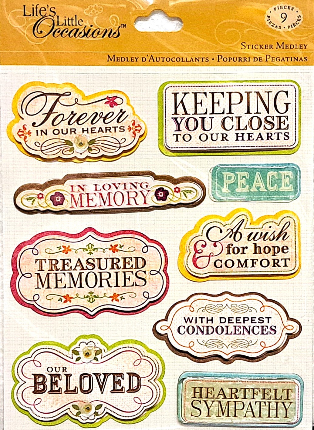 K & Company Life's Little Occasions Funeral Dimensional Stickers | Michaels