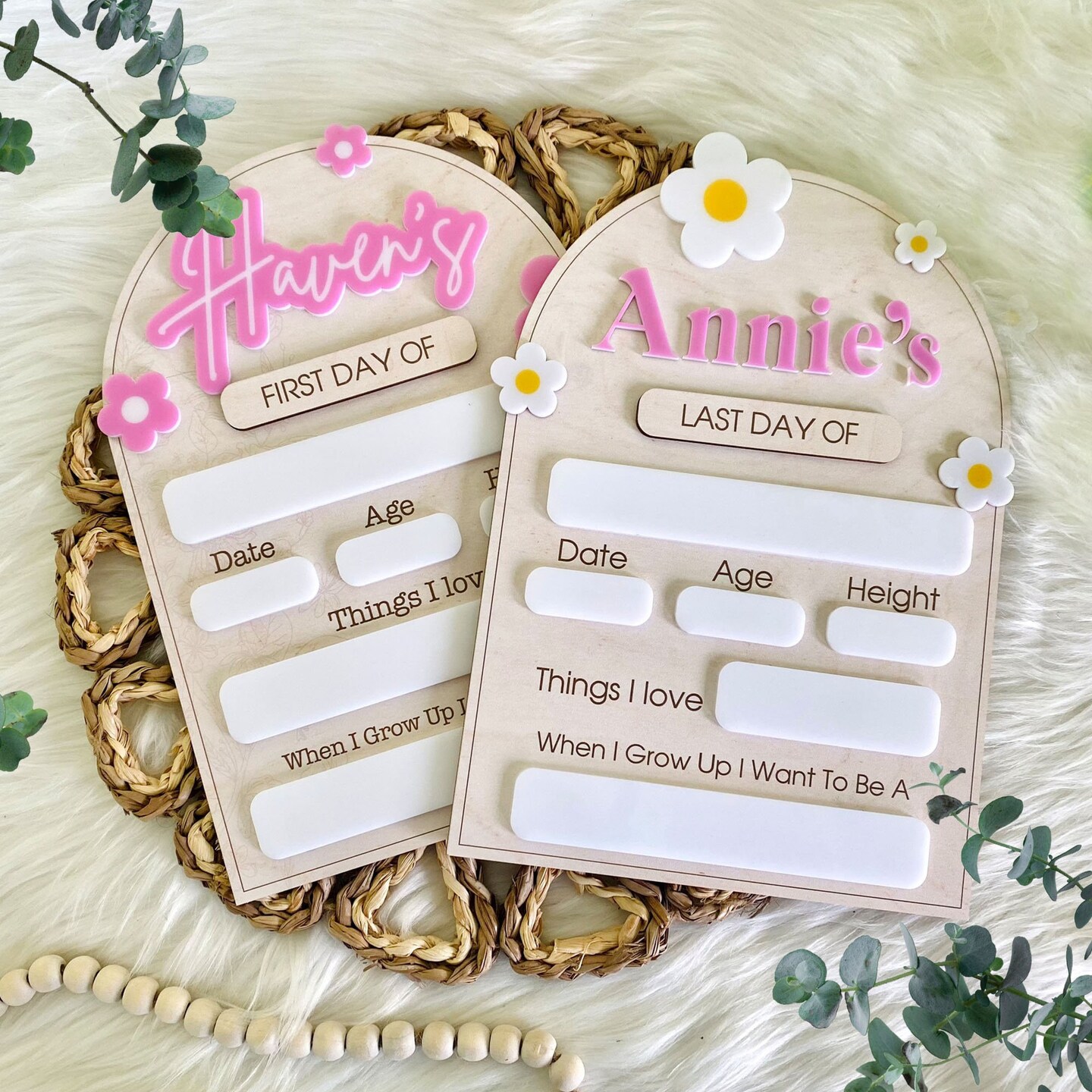 First and Last Day of School Interchangeable Sign, First Day Of School ...