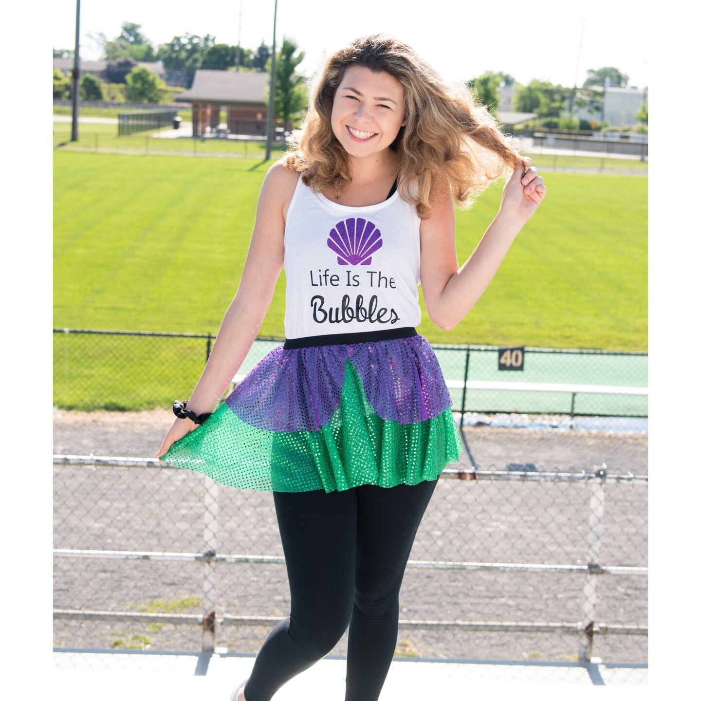 Little Mermaid Running Costume, Ariel Costume, Mermaid Tank, Sparkle ...