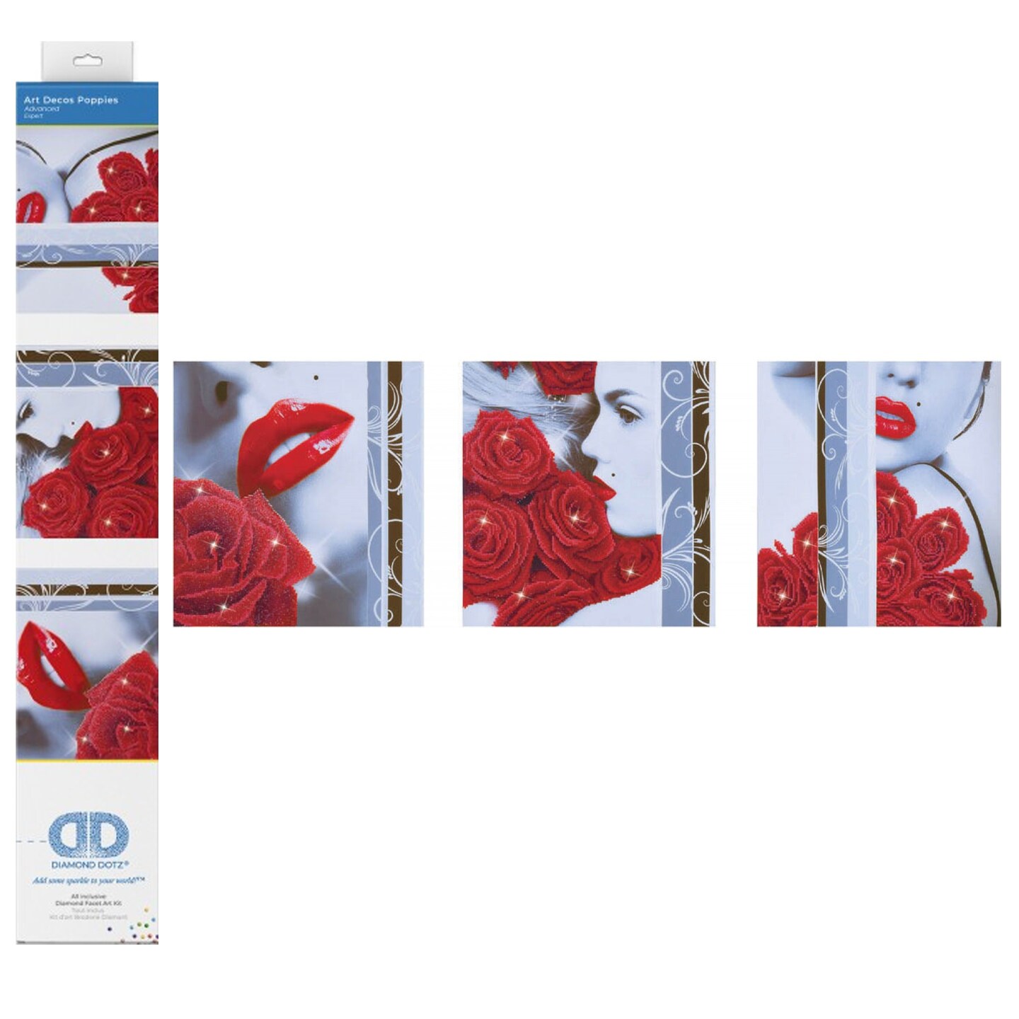 Diamond Dotz Rose Romance Floral Diamond Painting Kits for Adults ...