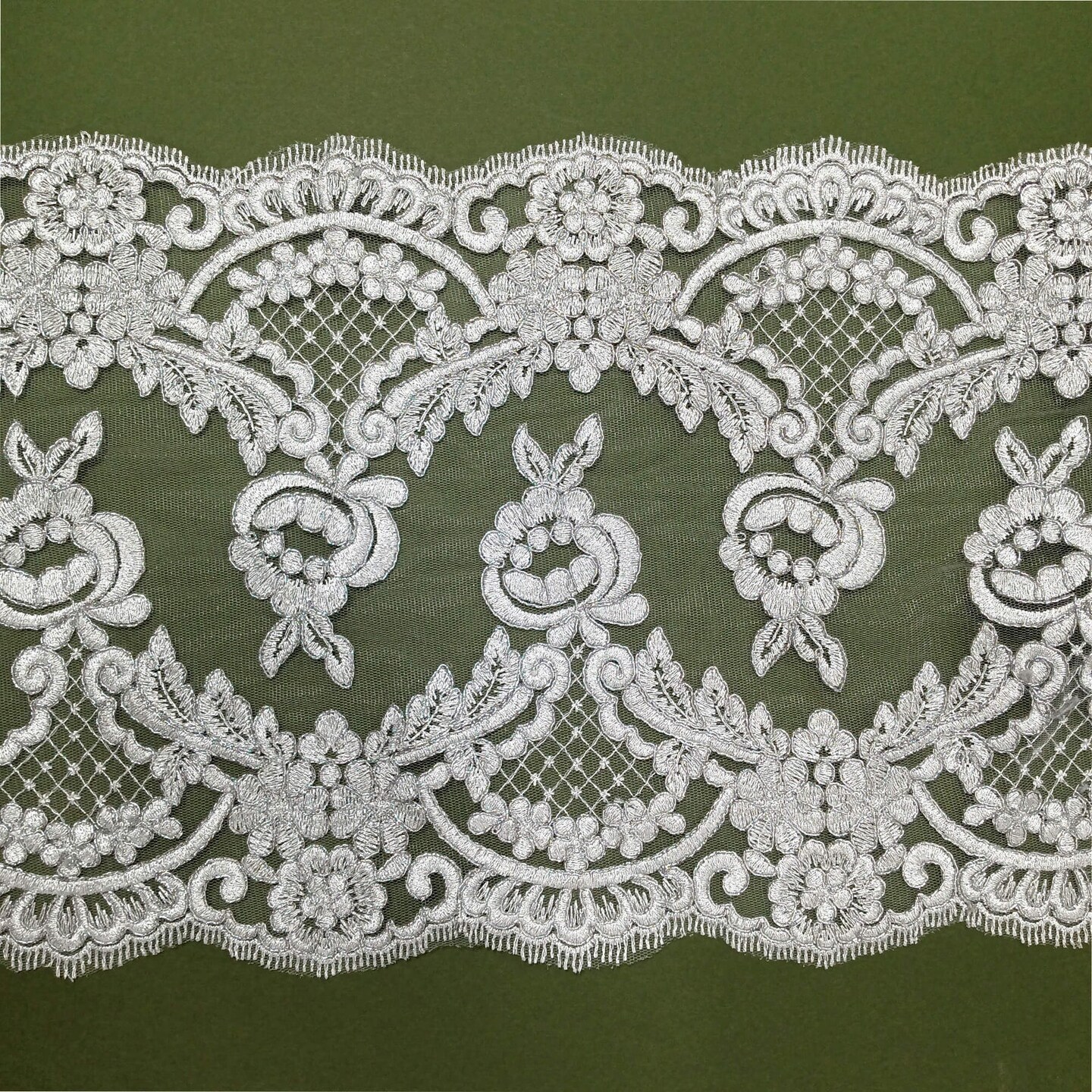 1 Yard Corded Double Sided Lace Trimming 100% Polyester Net Mesh 10 ...