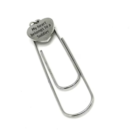 My Heart Belongs To A Soldier Charm Bookmark, Soldier Son, Soldier ...