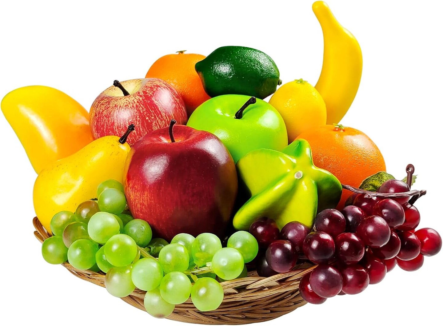 13-Piece Artificial Fruit Set – Realistic Faux Apples, Oranges, and ...