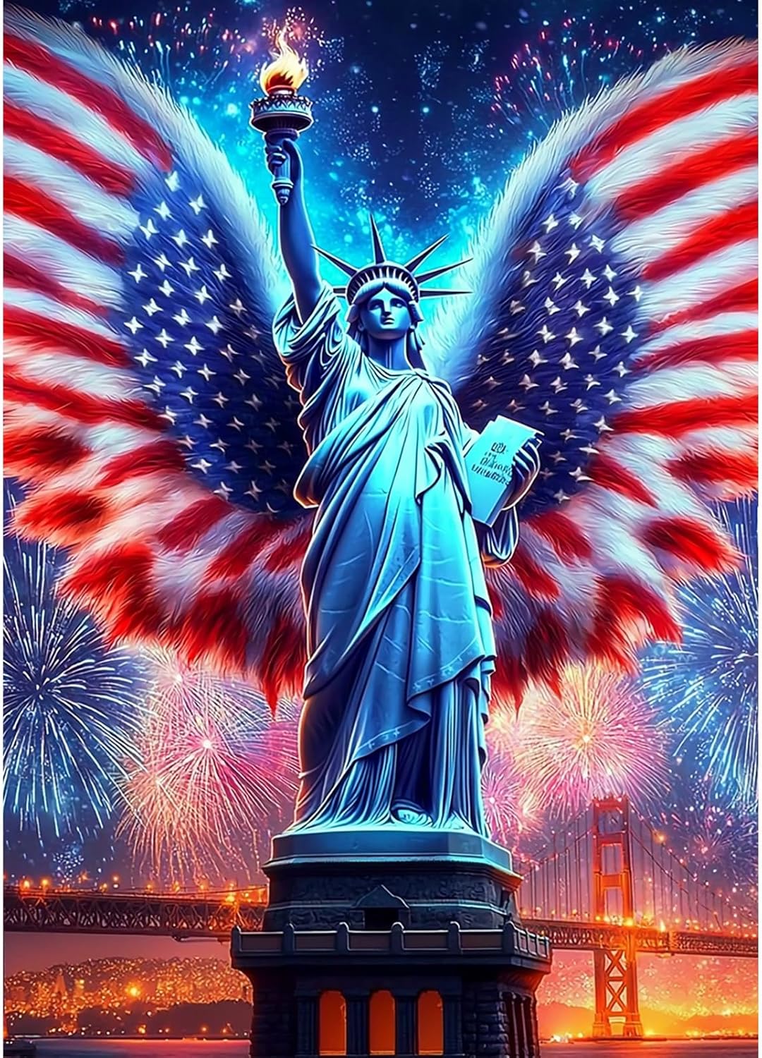 Independence Day 5D Diamond Art Kits for Adults, 4th of July Statue of ...