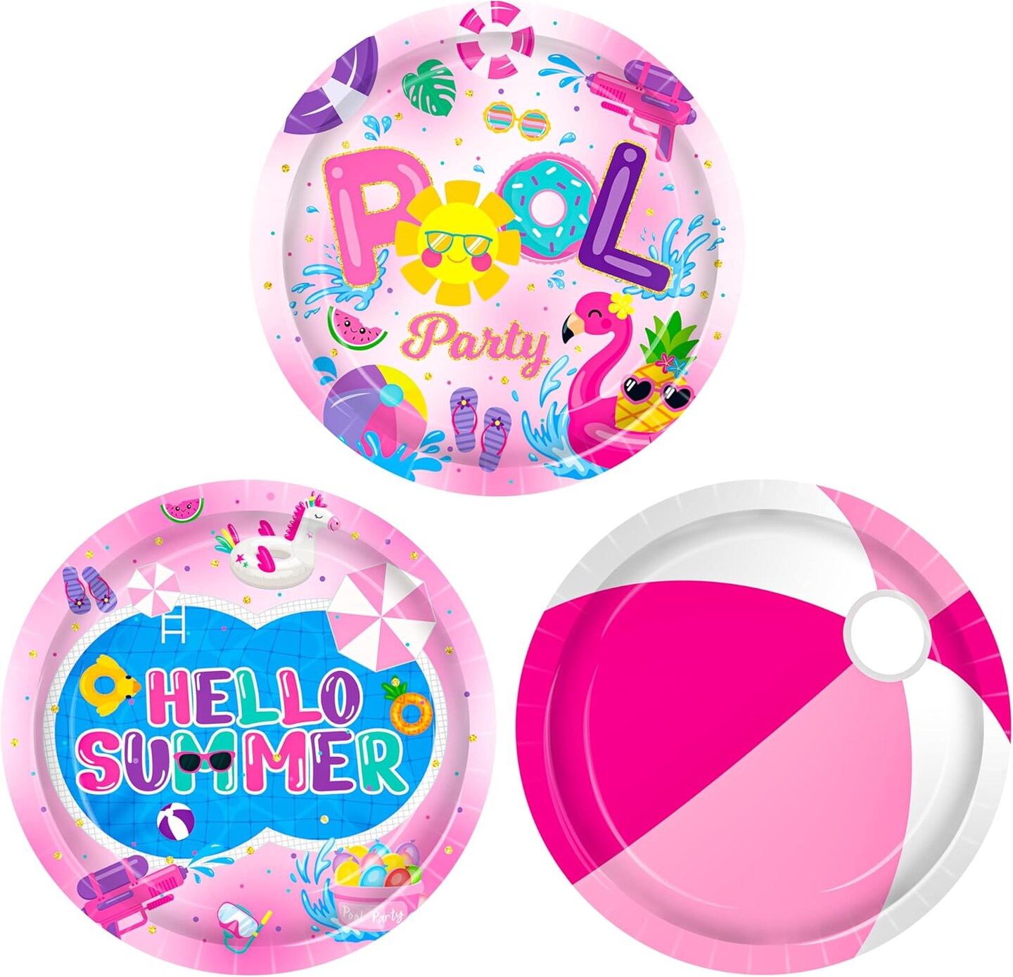 48pcs Summer Pool Party Paper Plates | Michaels