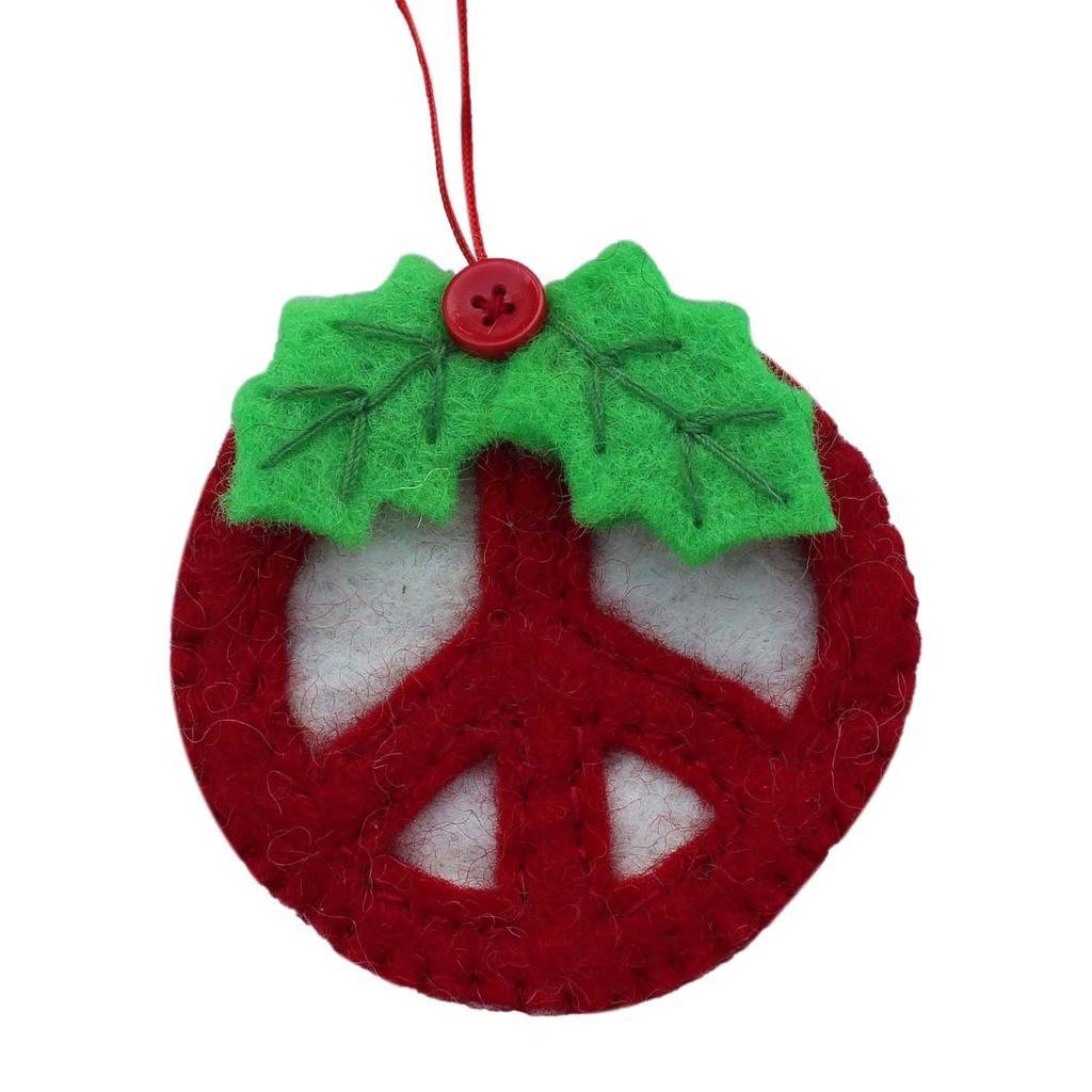 Wool Felt Peace Sign Ornament Handmade Holiday Decor | Michaels