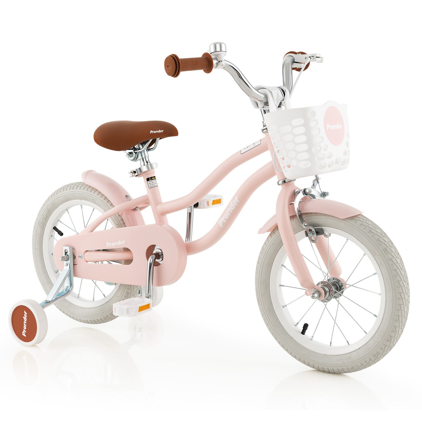Kids Bike with Dual Brakes Training Wheels and Removable Basket for ...