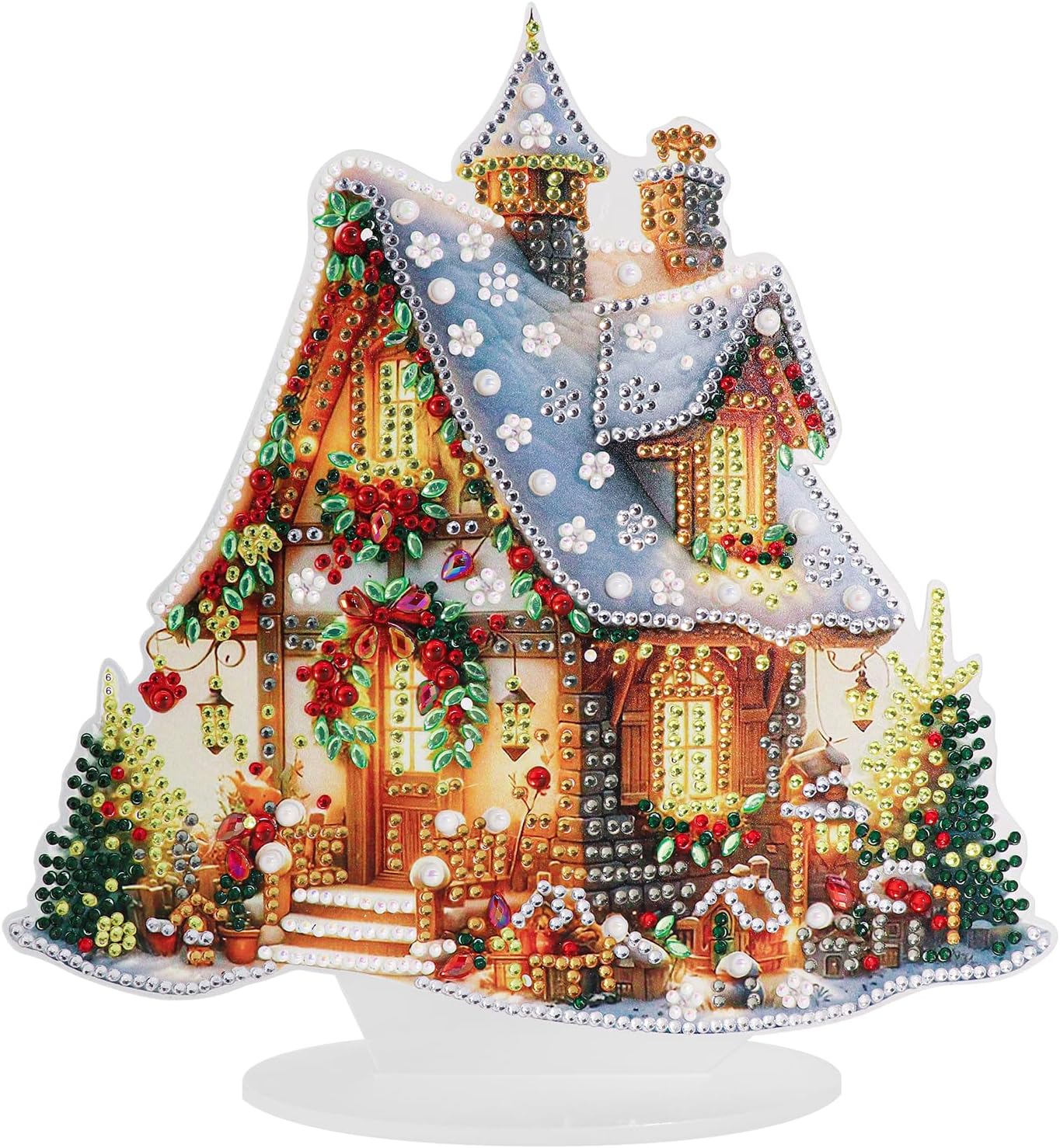 DIY Tabletop Diamond Art Painting Kit for Christmas House Great Looking ...