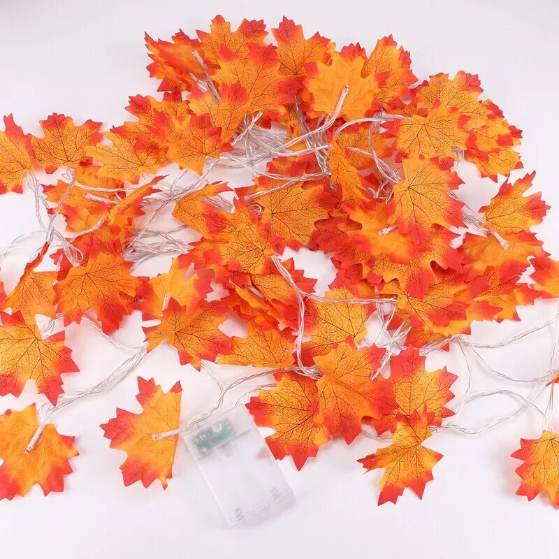 20FT Fall Thanksgiving Maple Leaves 40 LED Light Lamp | Michaels