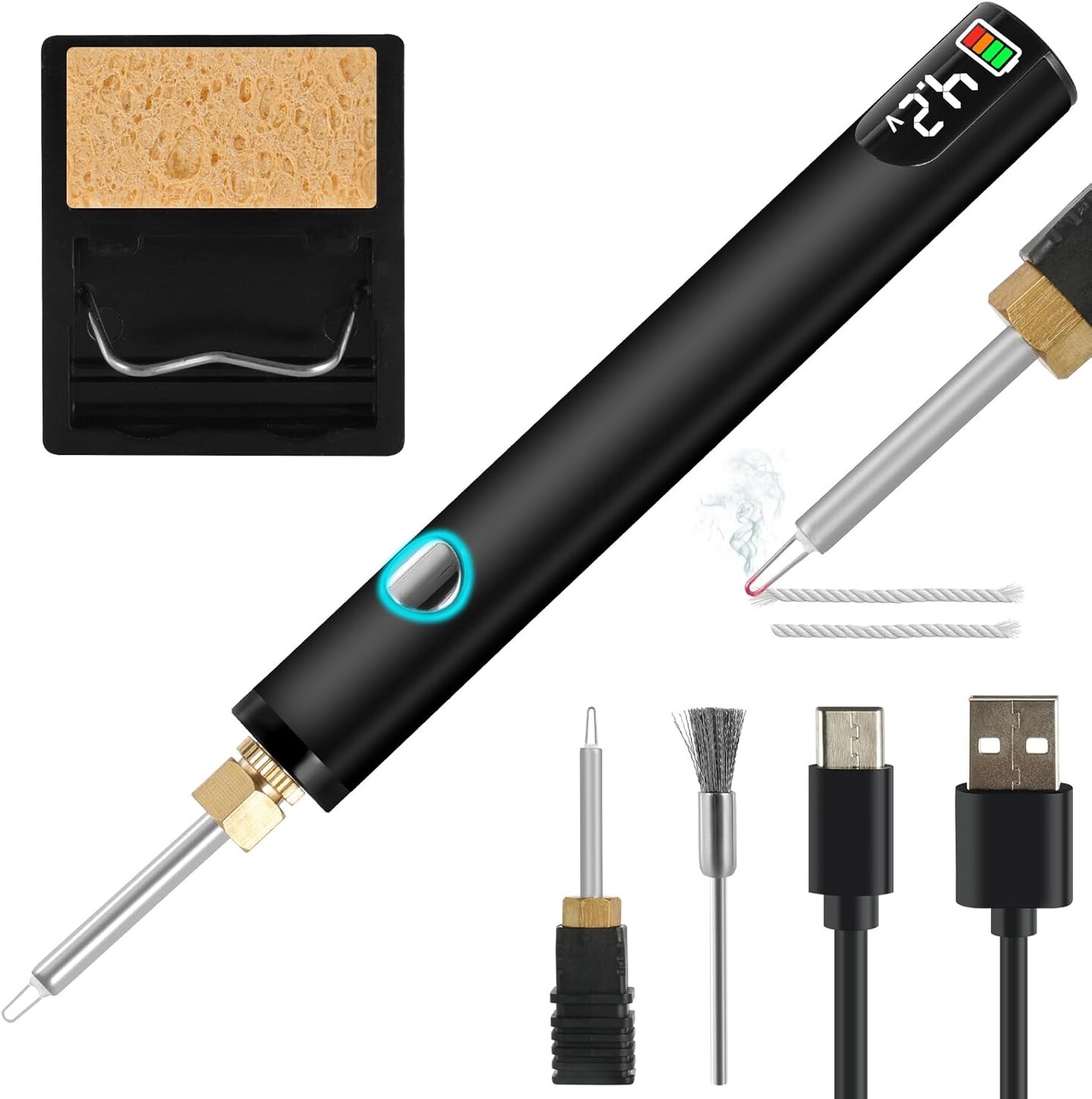 Rechargeable Thread Burner kit for Jewelry Making,Digital Thread Zapper ...