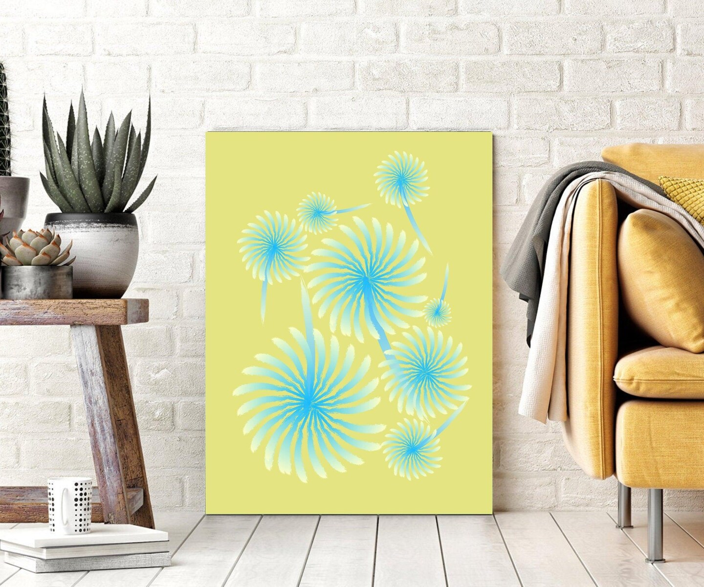 Abstract Artwork Dandelion M Classic Framed Canvas Prints Artwork ...