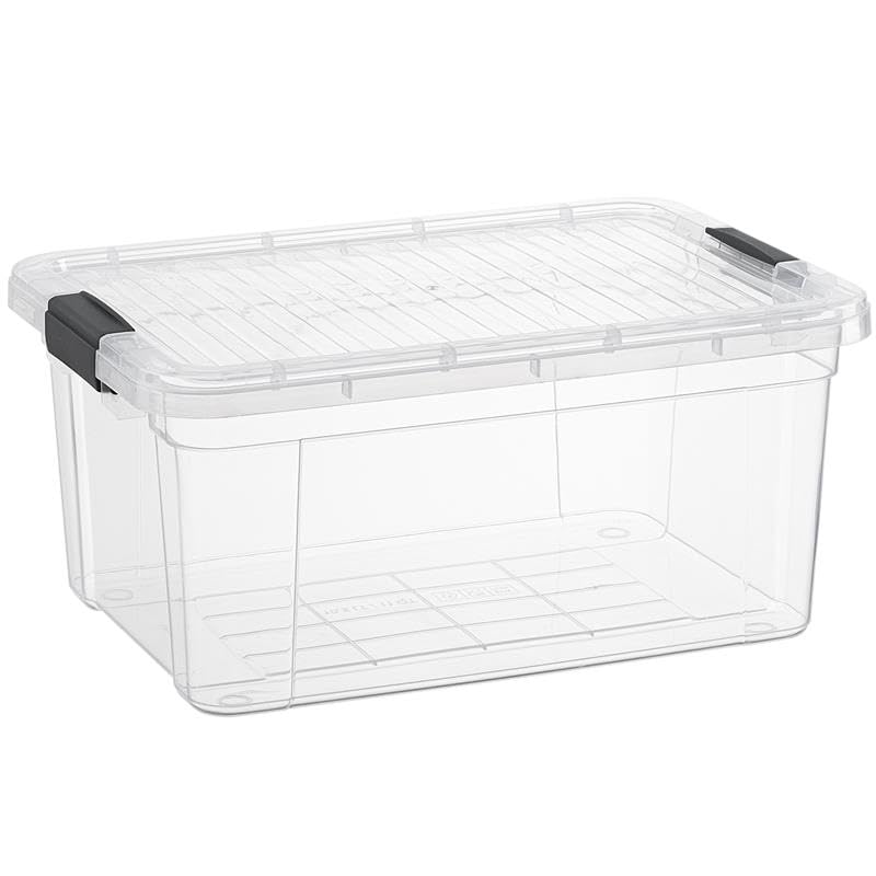 Superio Clear Storage Box with Lid, Plastic Container Bins for ...