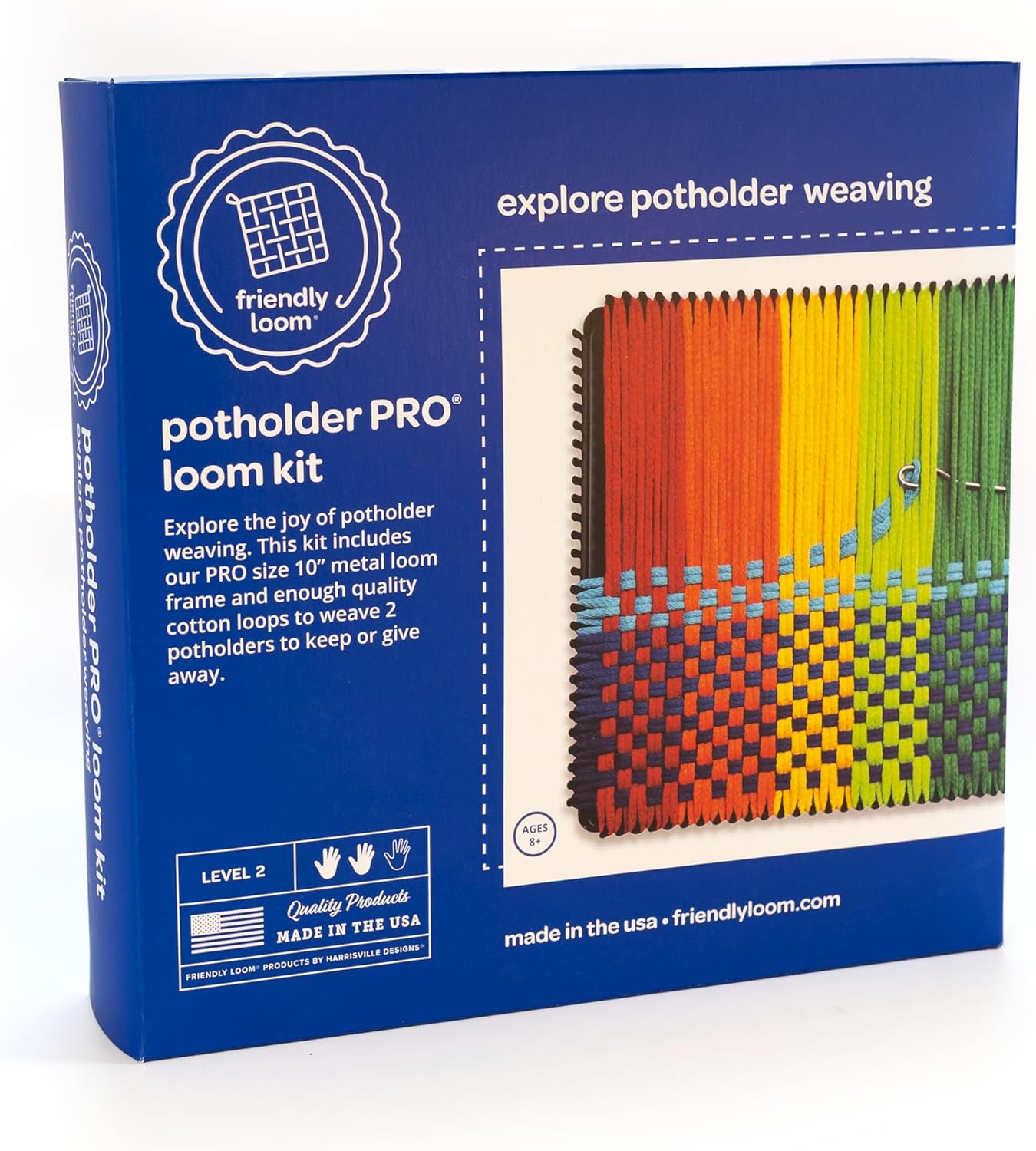 Sturdy Metal Loom and Quality Cotton Weaving Loops | Michaels