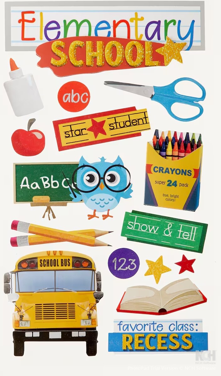 Recollections Elementary School Dimensional Stickers | Michaels