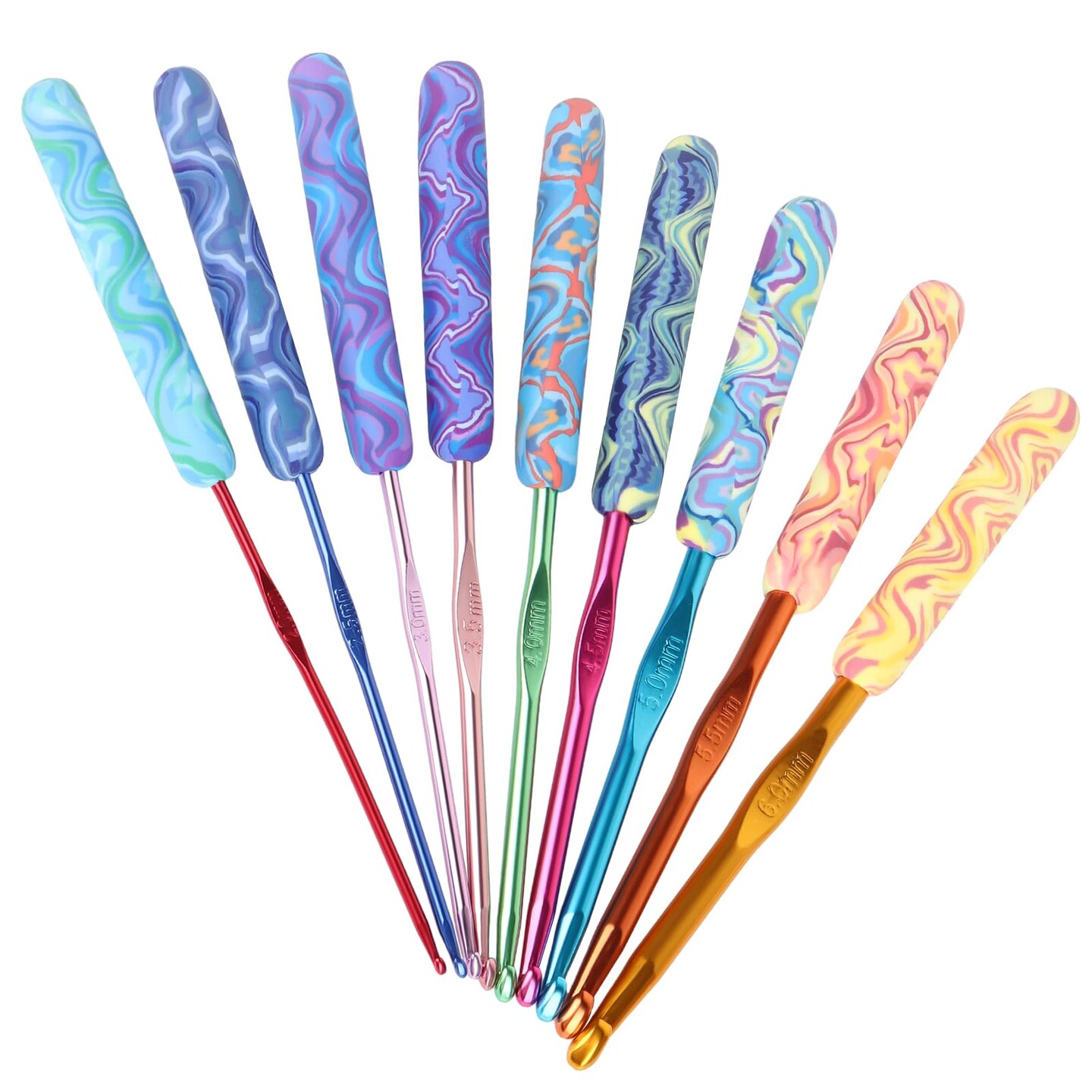 Warm Crochet Hooks Comfort Grip, Pretty Starry Night Art Handle Crochet ...