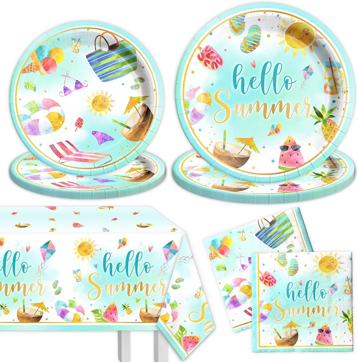 Summer Plates and Napkins-Hello Summer Party Decorations | Michaels