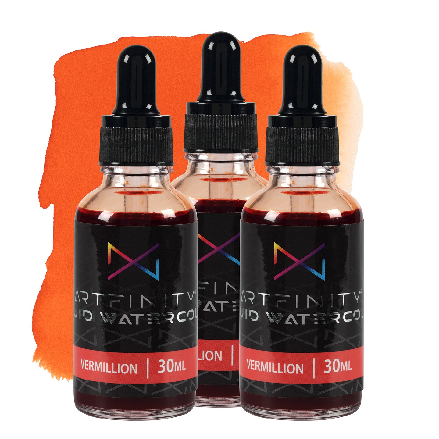 Artfinity Liquid Watercolor Paint 30 ml Bottle - 3 Pack, Vermillion ...