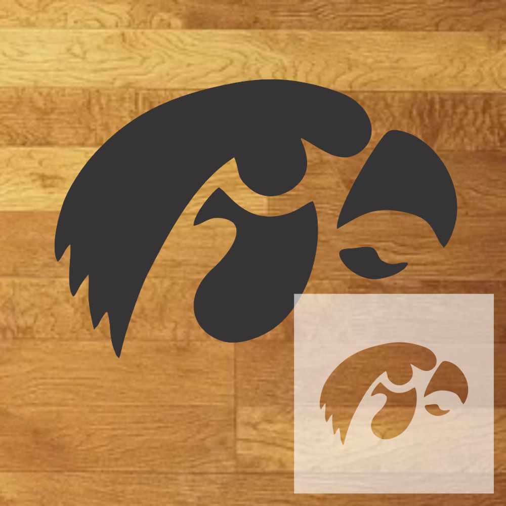 Hawk Mascot Stencil | High School Senior Parking Spot | Reusable ...