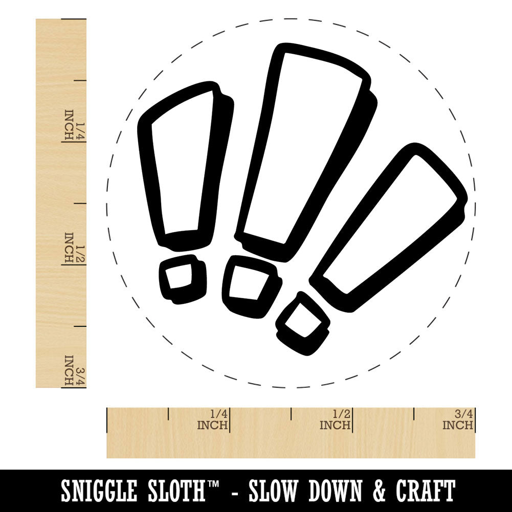Shocked Surprised Startled Triple Exclamation Marks Self-Inking Rubber ...