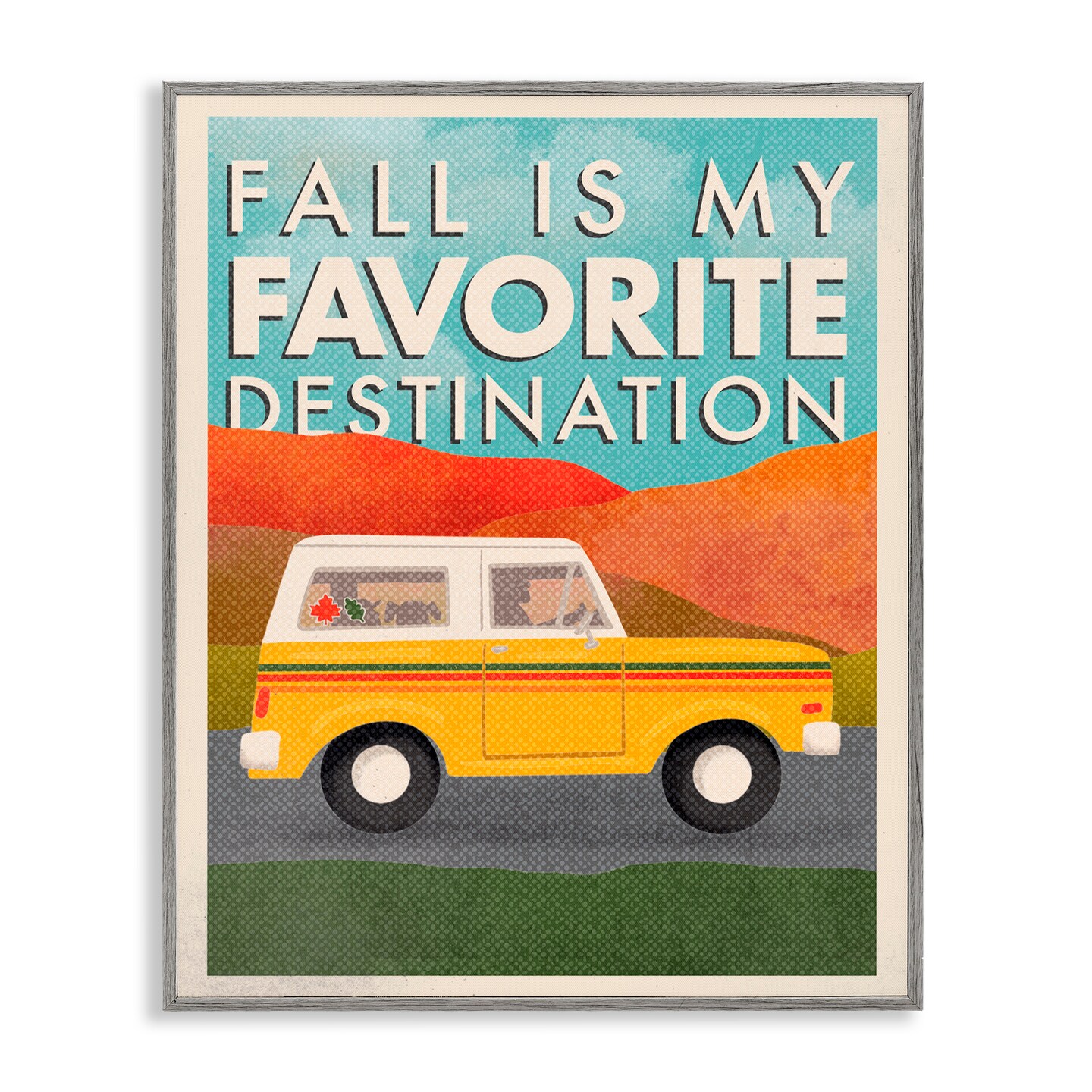 Vintage Fall Favorite Destination Framed Giclee Art | Michaels