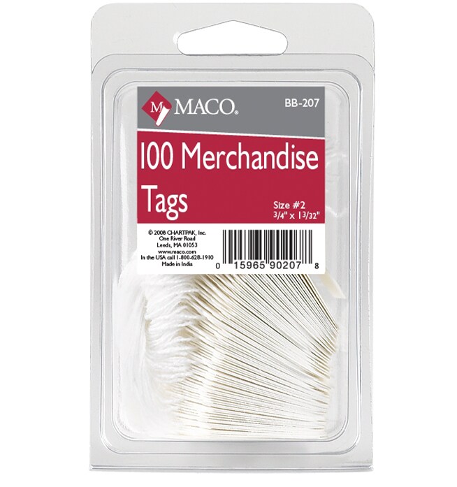 MACO White Strung Merchandise Tags | Michaels