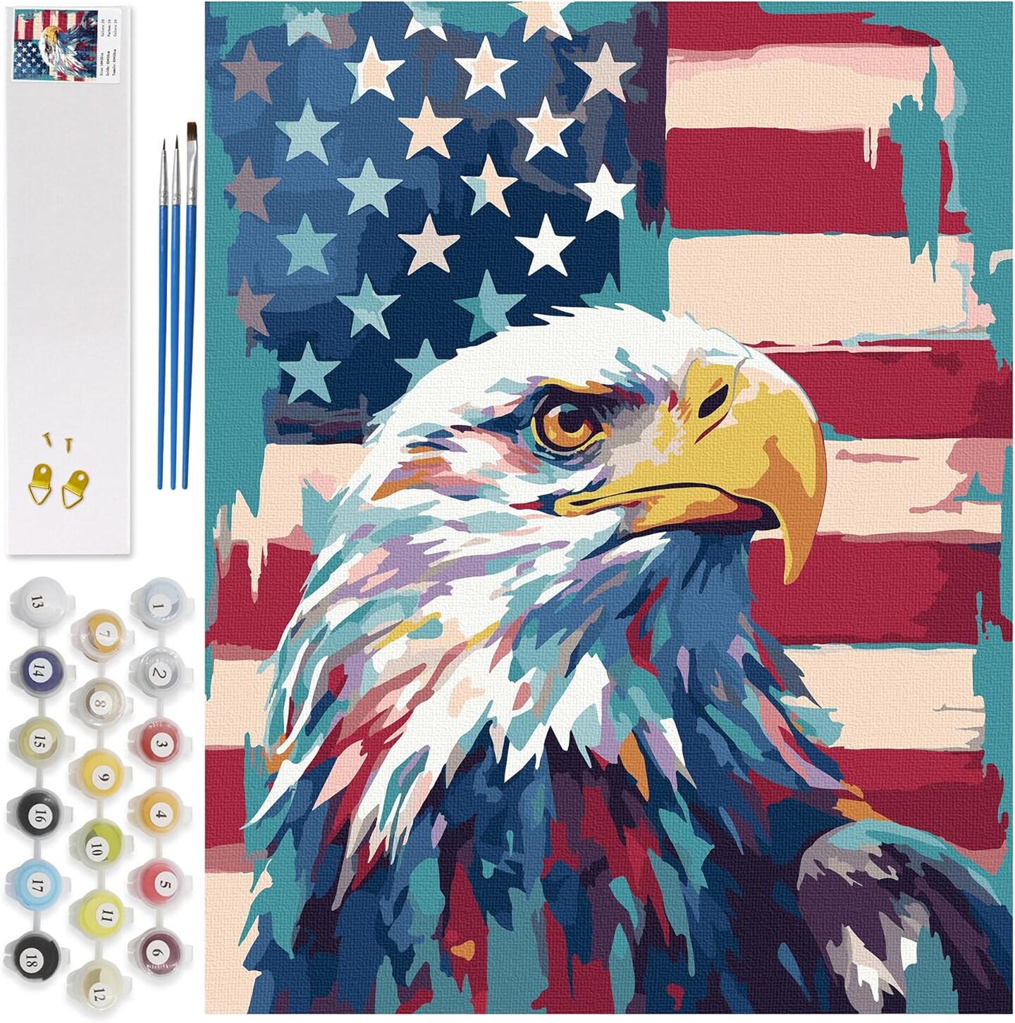 Independence Day Paint by Numbers Kit for Adults Beginners, American ...