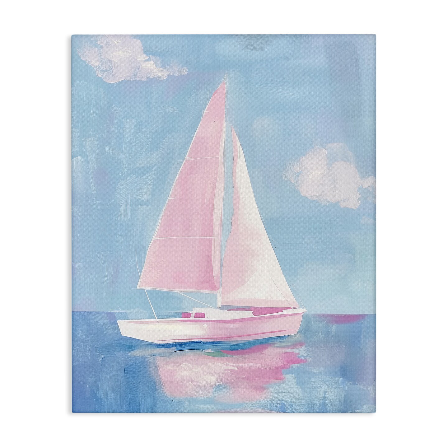 Stupell Industries Muted Pink Sailboat Canvas Design by Arlington ...
