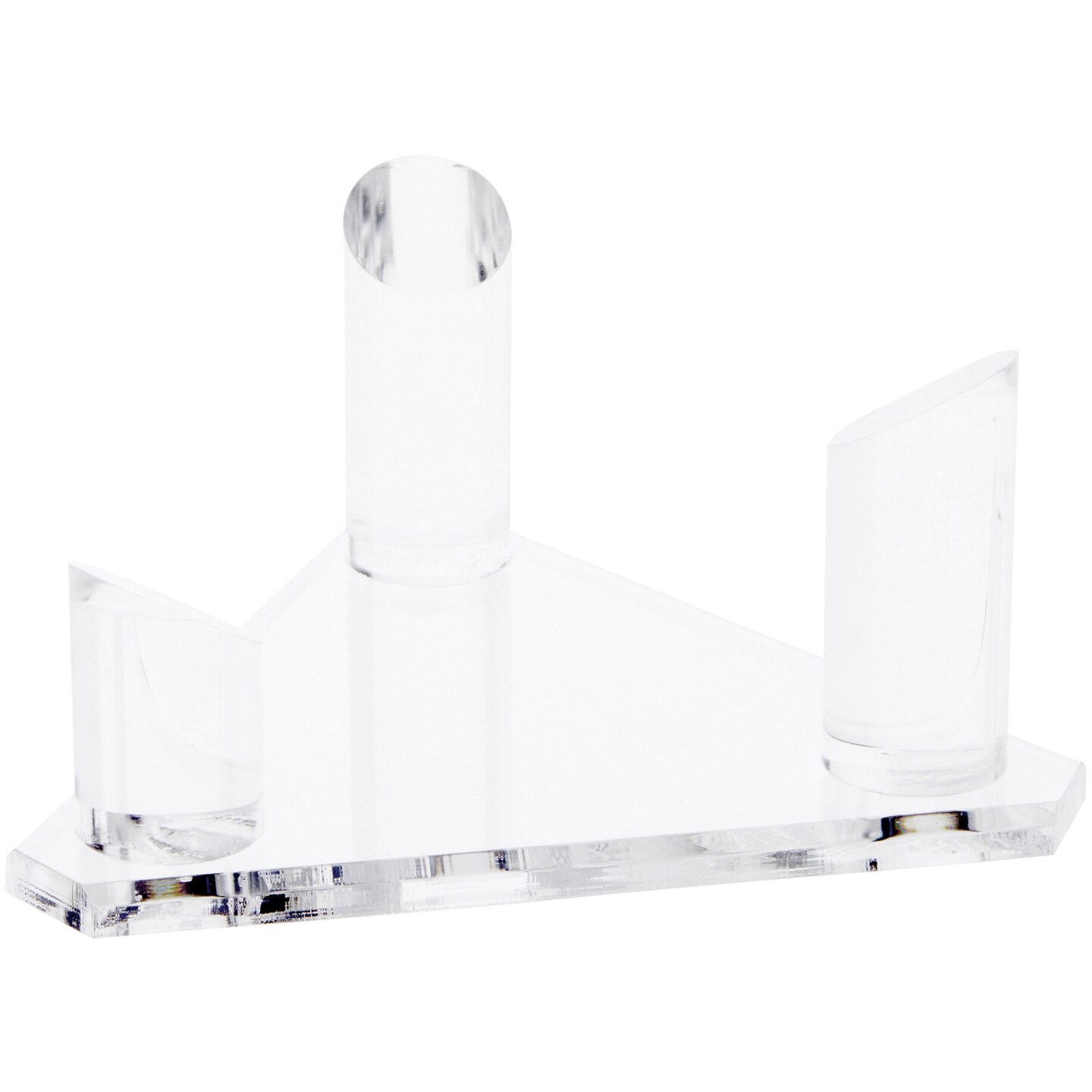 Plymor Clear Acrylic Beveled Triangular Display Base with 3 Display ...