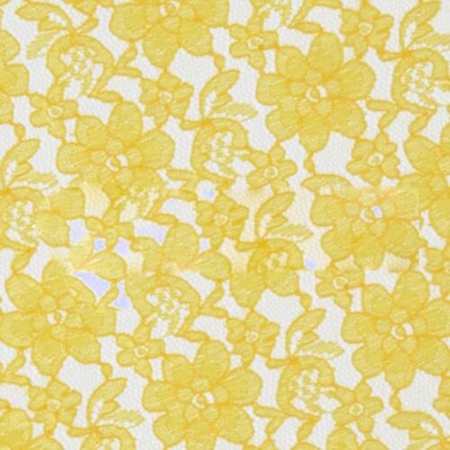 1 Yard Yellow Raschel Lace Fabric with French Floral Pattern 60" Wide ...