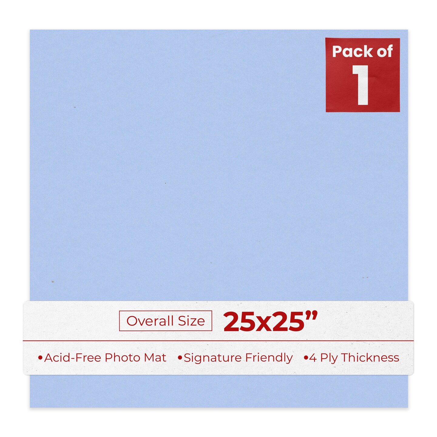 Fountain Blue 25x25 Uncut Mat Board - Blank Sheets, No Opening, Color ...