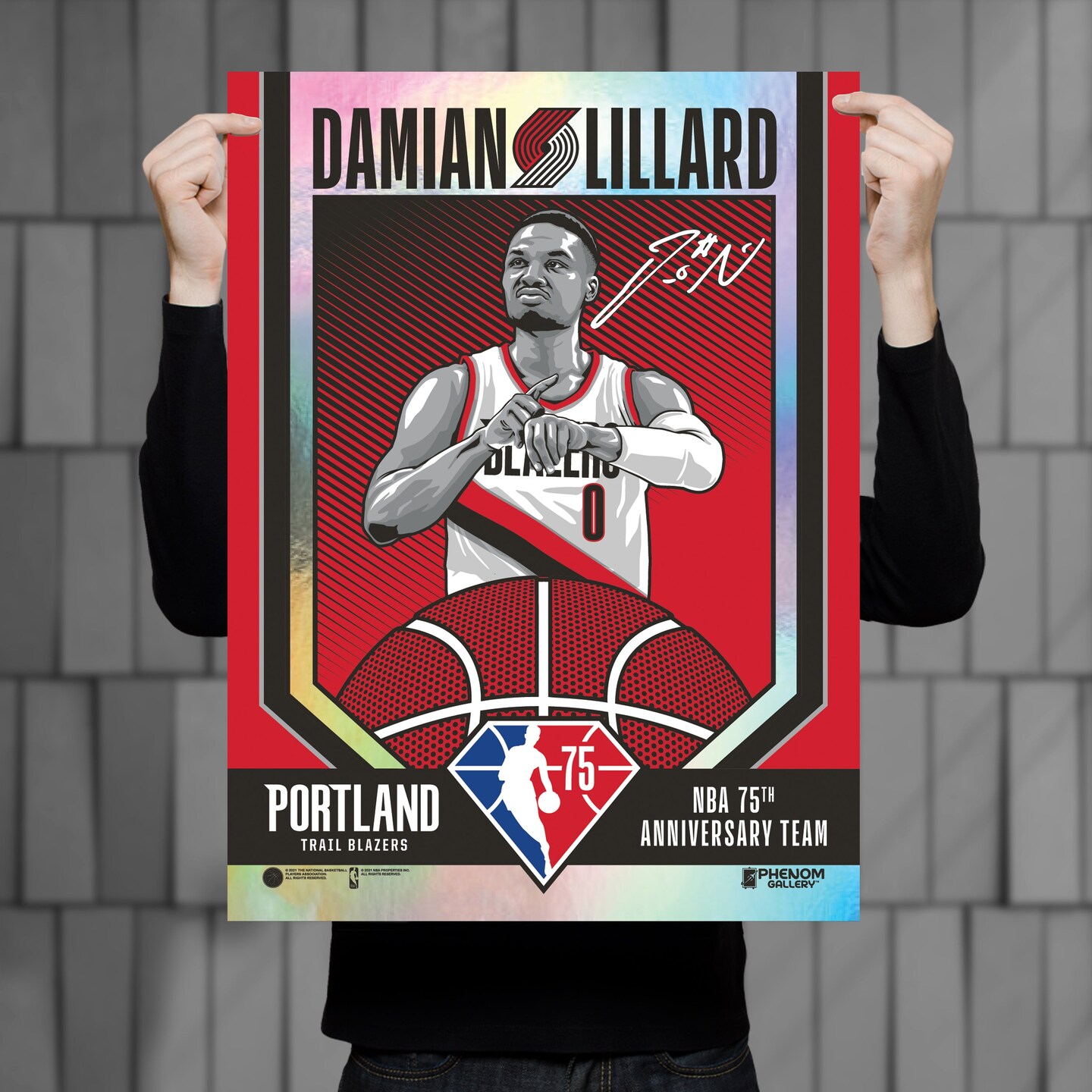 Phenom Gallery Portland Trailblazers 75th Anniversary Damian Lillard 18 ...