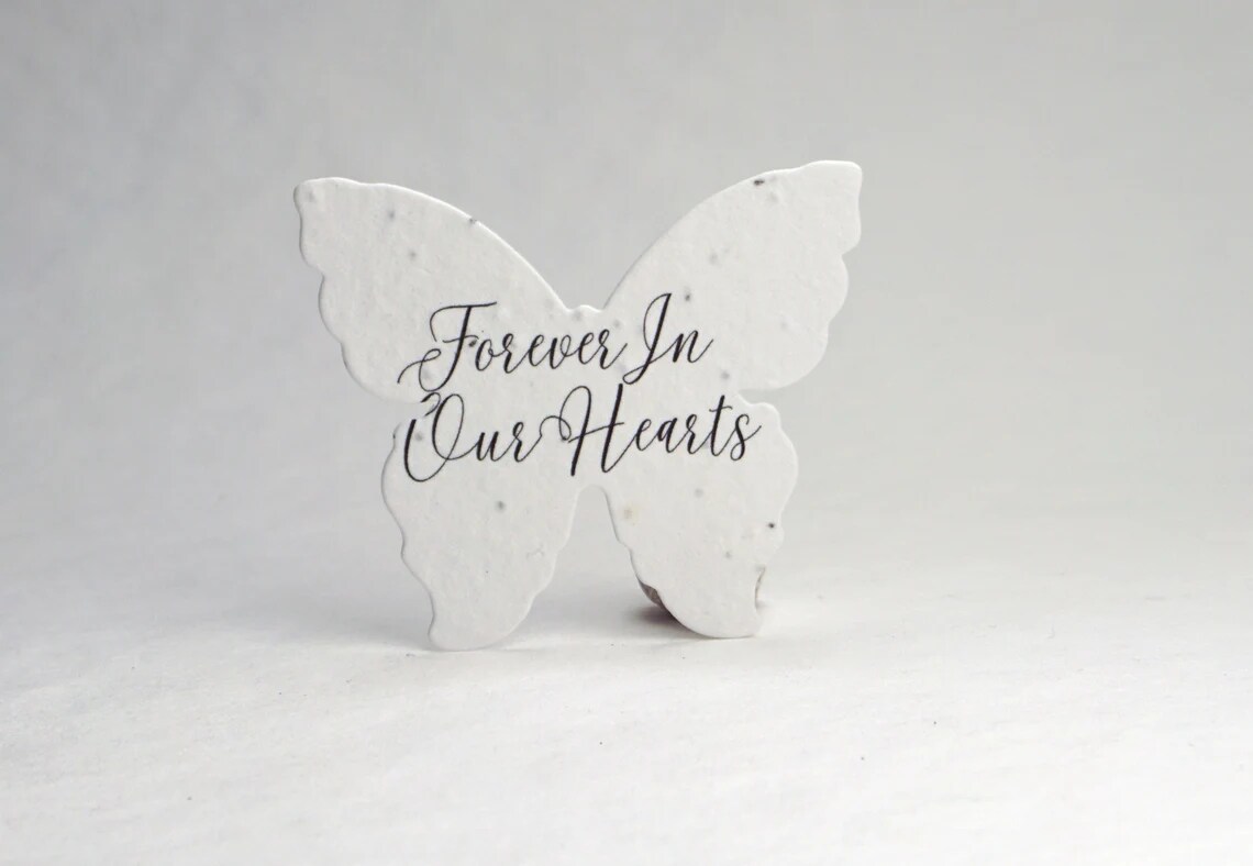 Wildflower Seed Paper Large Butterflies - Memorial "Forever in Our ...
