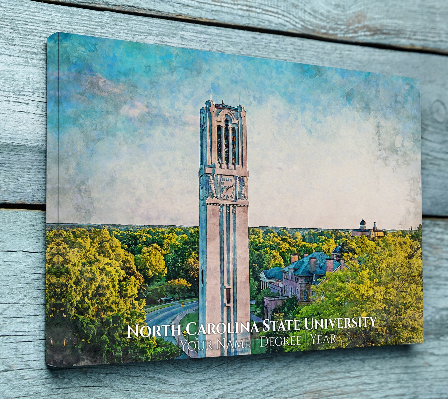 North Carolina State University watercolor. Graduation gift, North ...