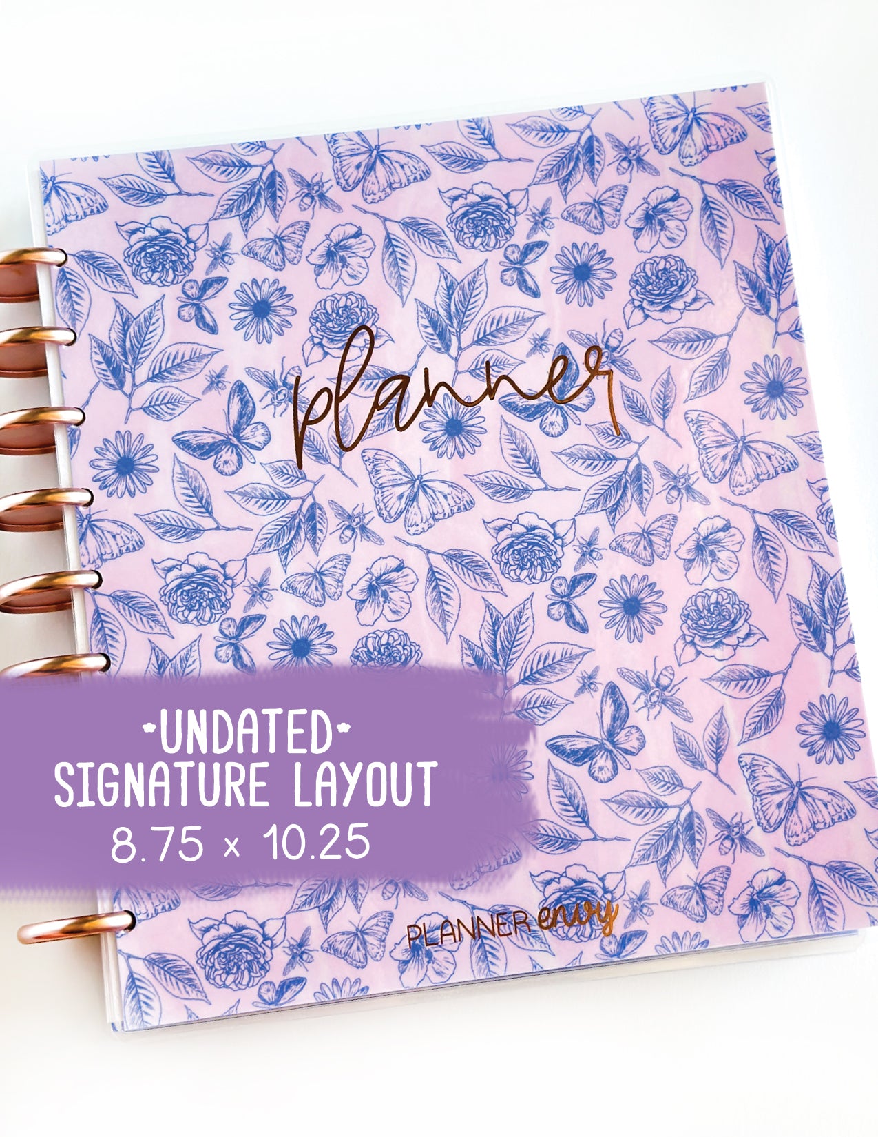 Undated Planner - Signature Layout, Disc Bound - "Butterfly Doodles ...