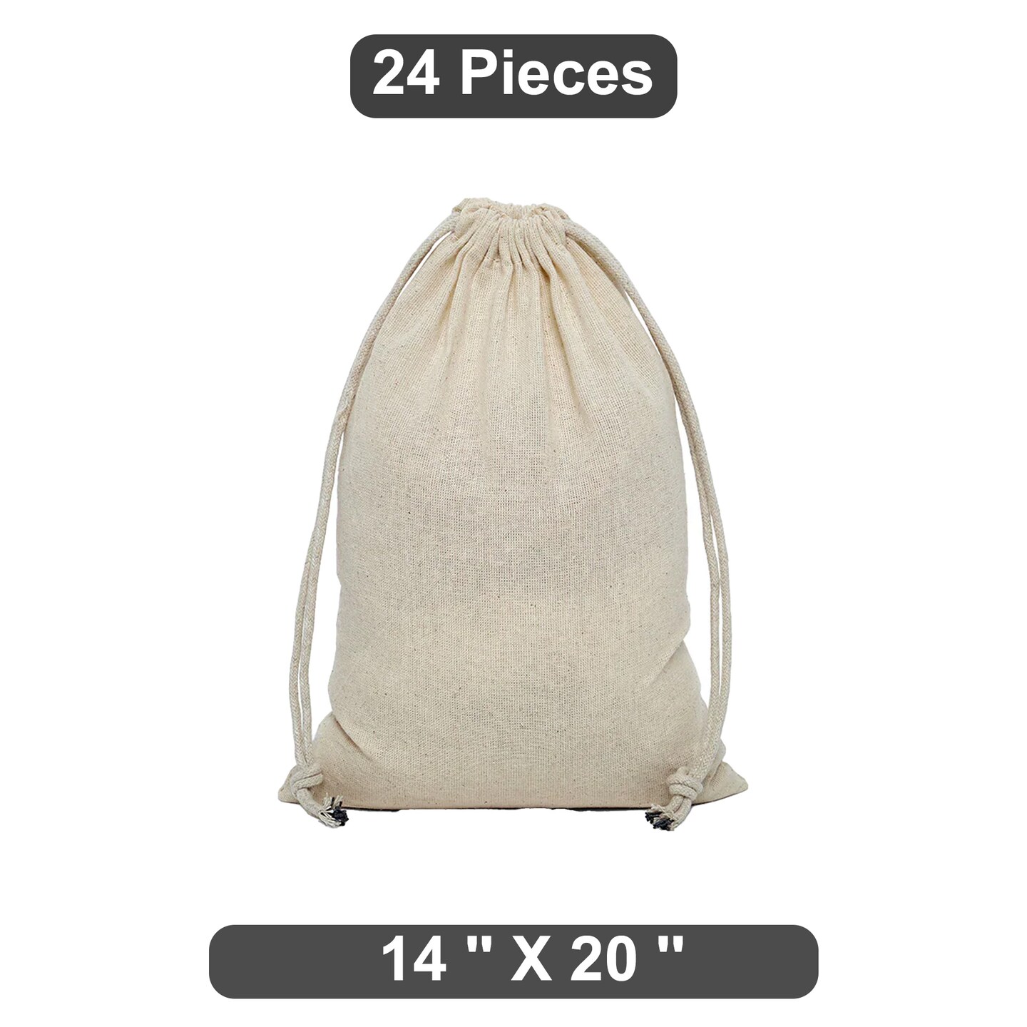 Generous Cotton Muslin Pouch 14" x 20" | Michaels