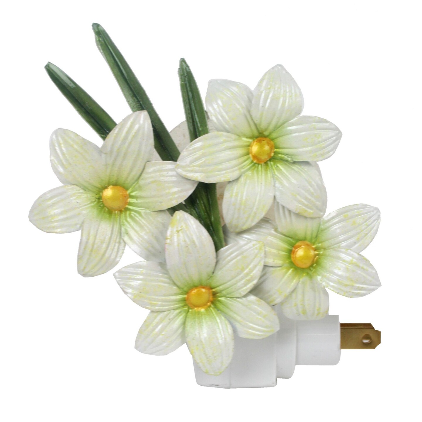 5.5" CAPIZ METAL WHITE FLWER NIGHT LIGHT | Michaels