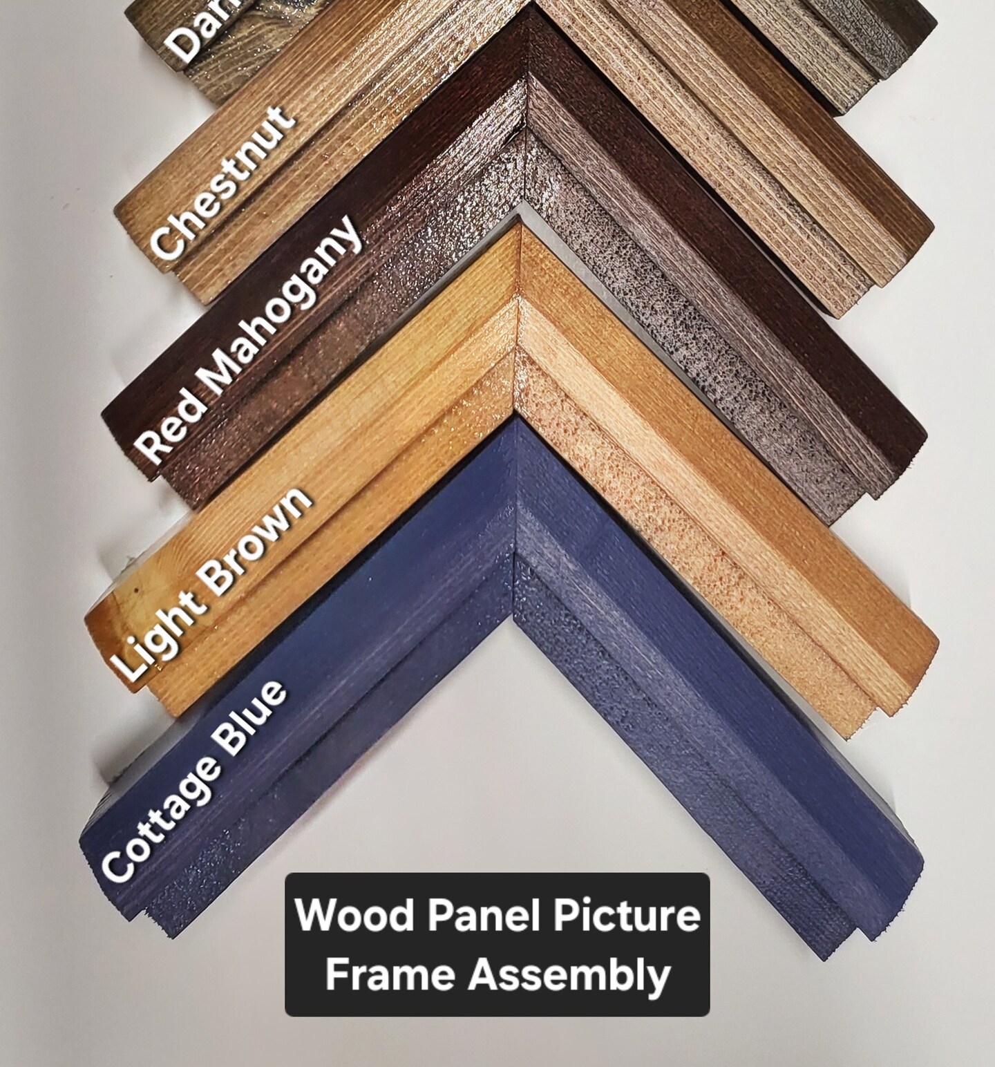 *Matte Cottage Blue* Wood Panel Frame Assembly.75 Border with Bevel ...