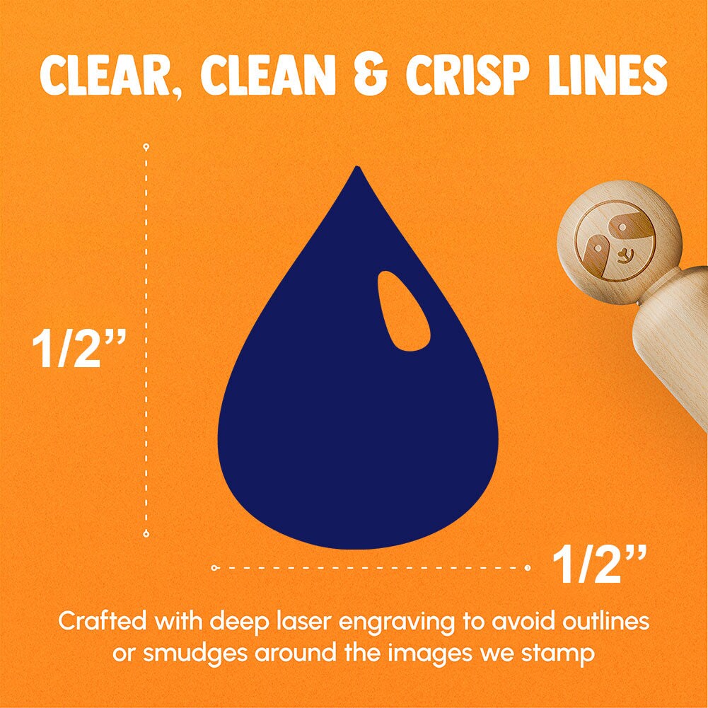 Dark Droplet Water Ink Liquid Rubber Stamp for Stamping Crafting ...