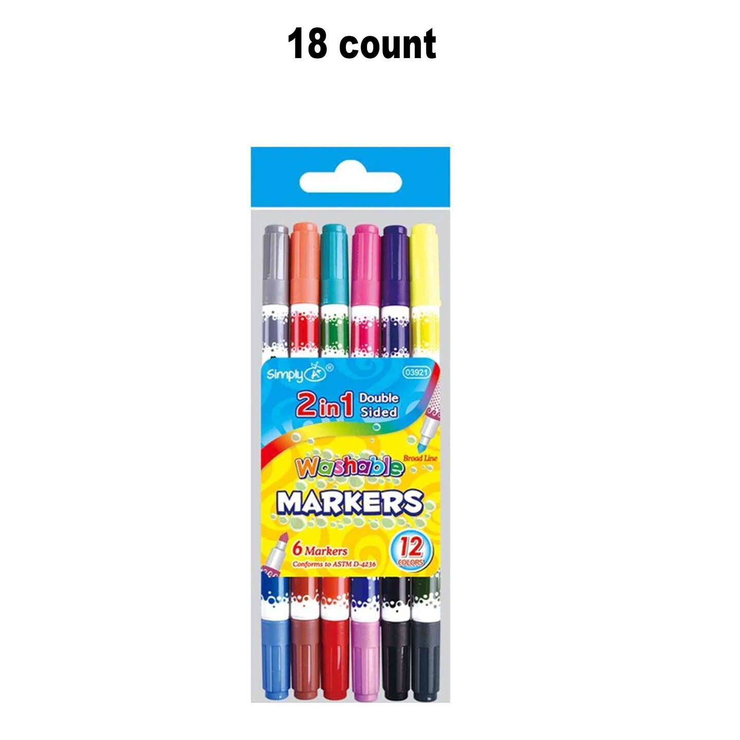 6 Washable Double Tip Markers Versatile Vibrant and Mess Free | Michaels