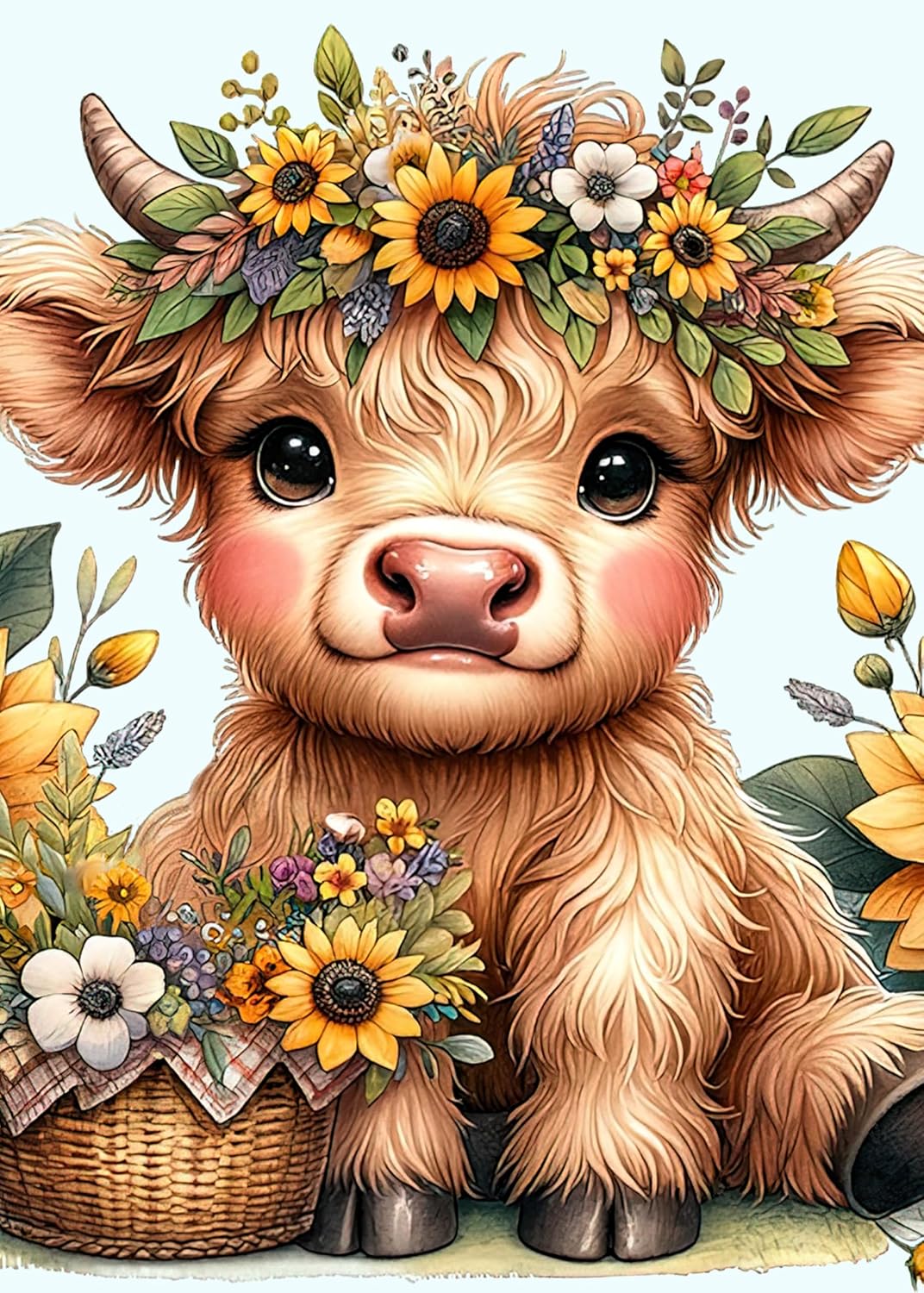 Cow Diamond Art Kits for Adults, Highland Cow Diamond Painting Kits for ...