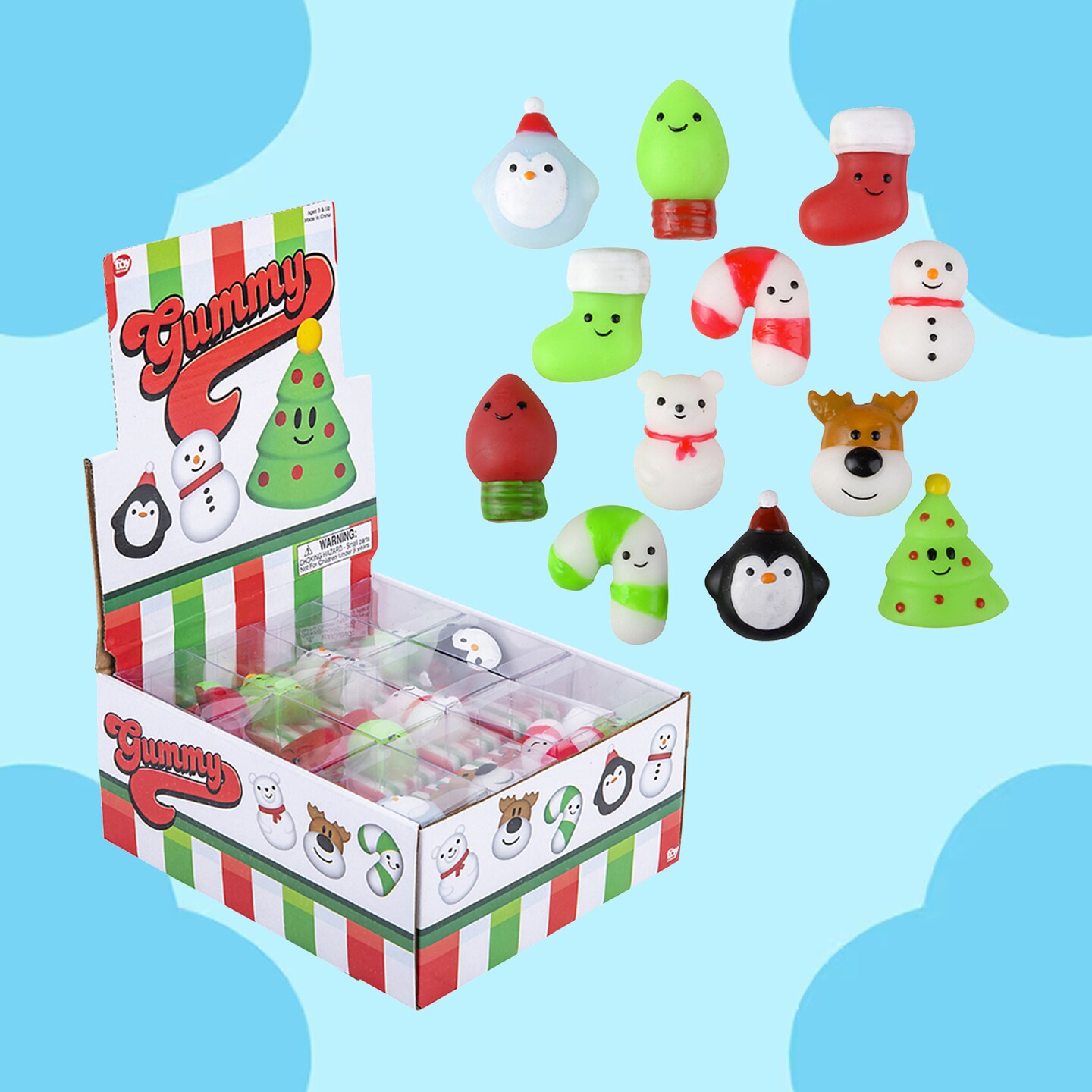 24 Piece Gummy Christmas Characters Squishy Toy 1.5 Inch | Michaels