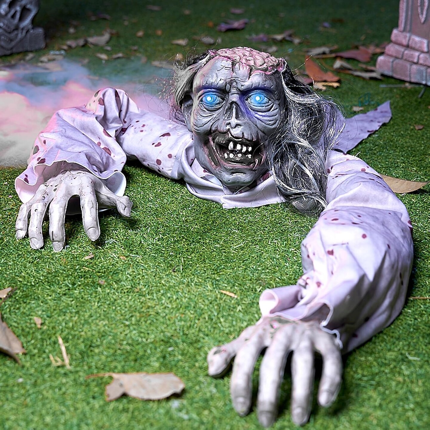 Halloween Zombie Groundbreaker with Light-Up Eyes and Creepy Sound ...