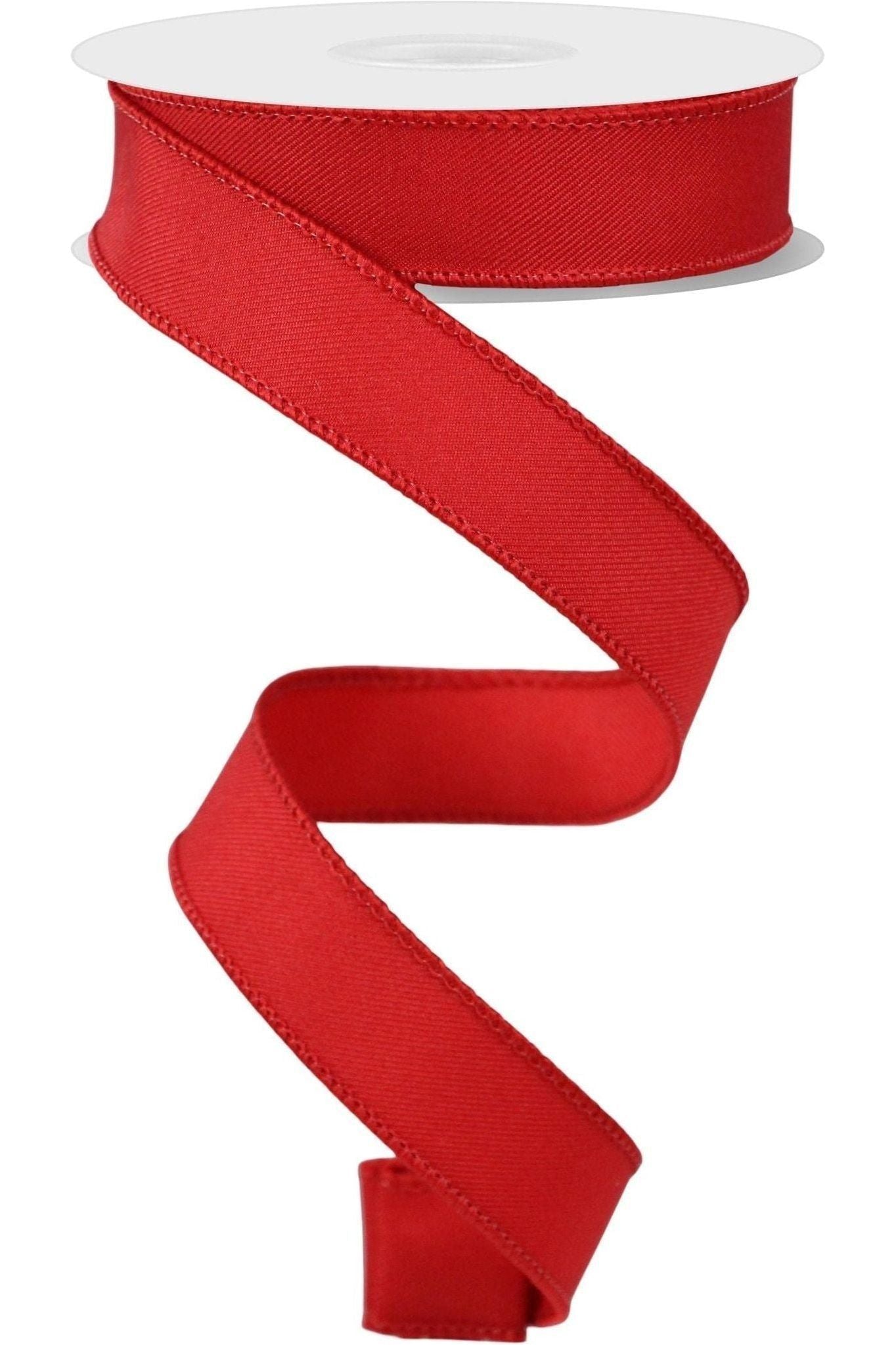 7/8" Diagonal Weave Ribbon: Red (10 Yards) | Michaels