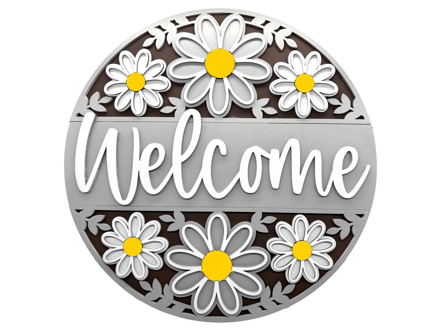 Spring Door Hanger, Daisy Door Hanger, Welcome Door Hanger Sign, Spring ...