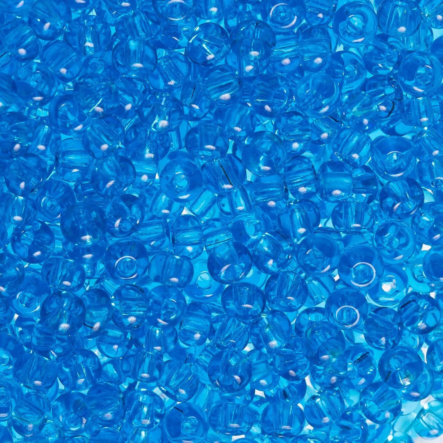 Czech Glass Seed Beads 6/0 – Transparent Aqua Luster, 23g Vial | Michaels