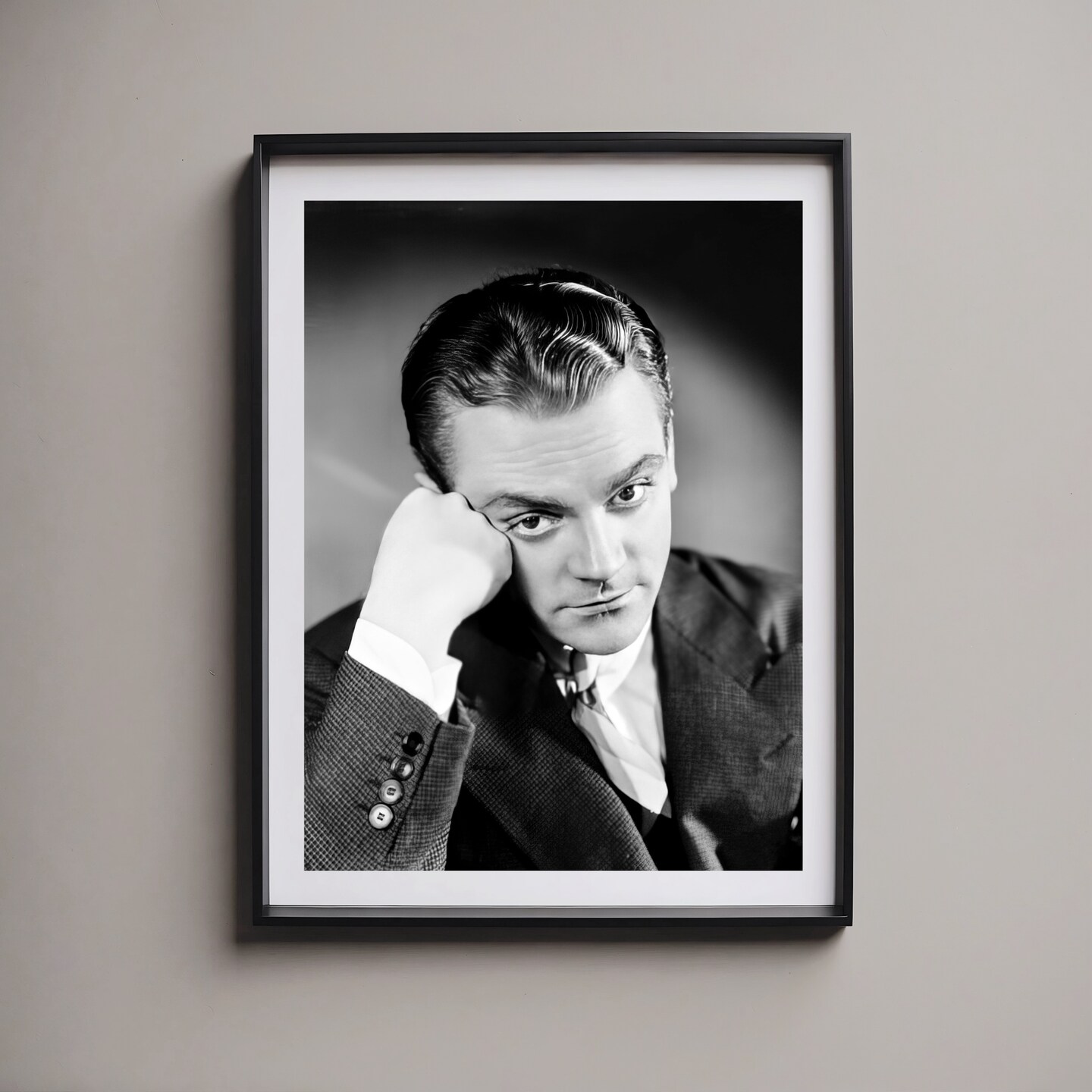 James (Jimmy) Cagney c. 1931 studio portrait, black and white, multiple ...